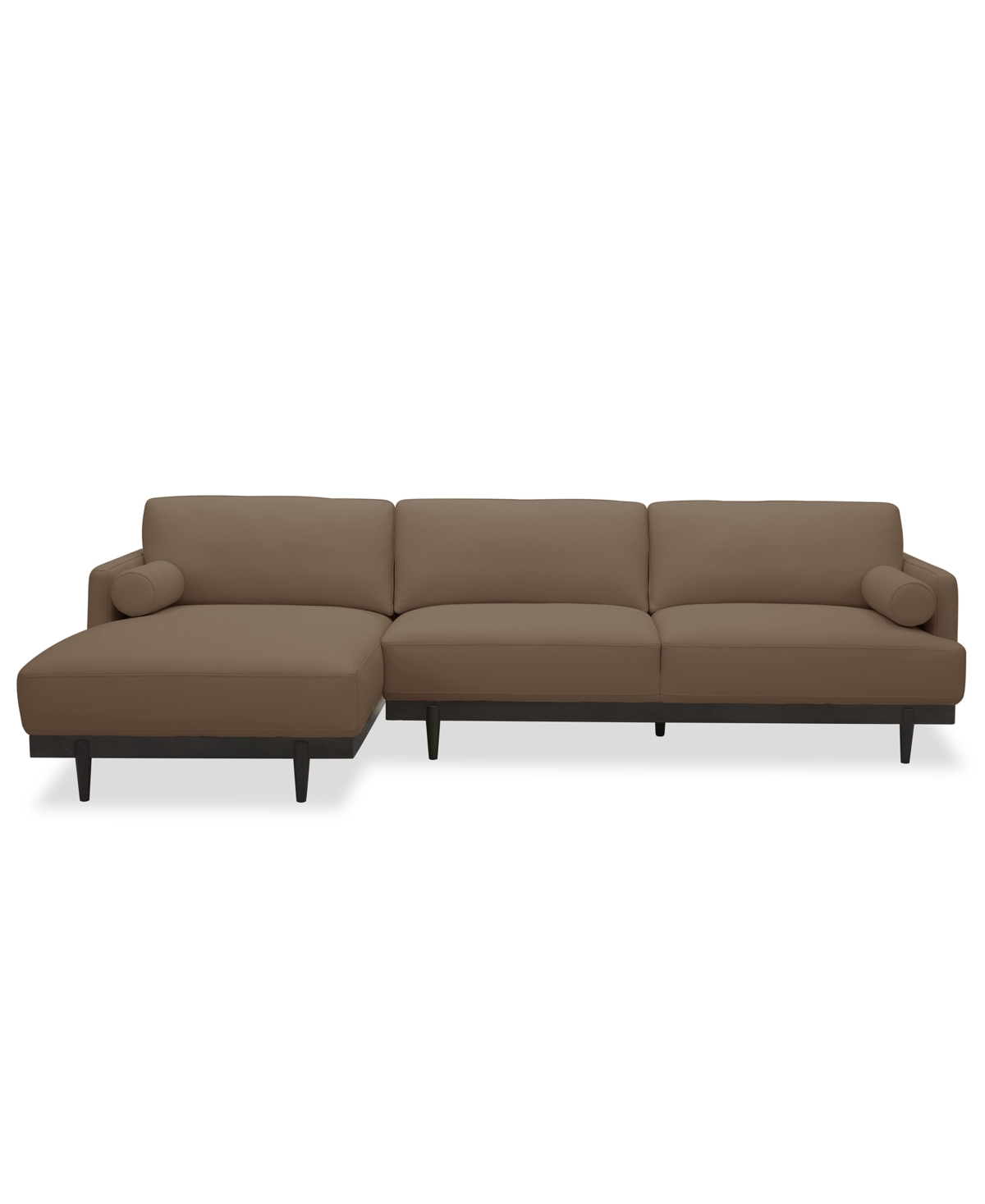 Click here for Clarie 2-Pc. Leather Chaise Sectional - Mocha prices