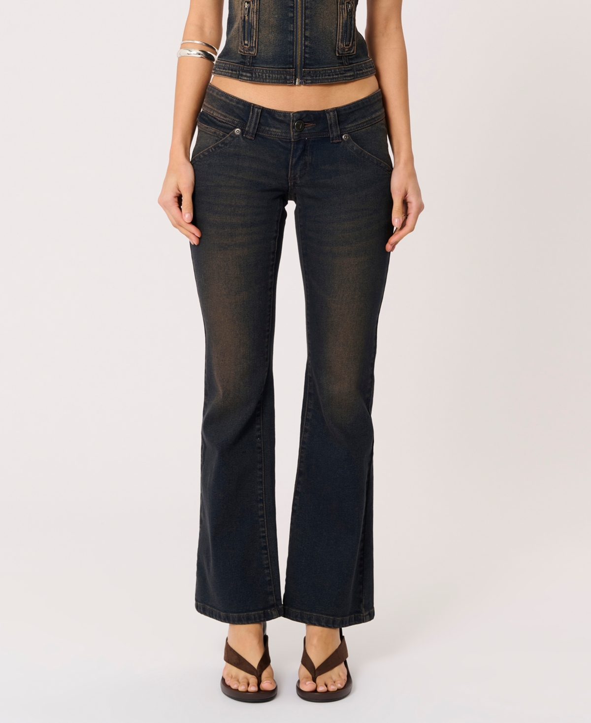 Click here for Abrand Womens 00 Bowie Kick-Flare Jeans - Bowie prices