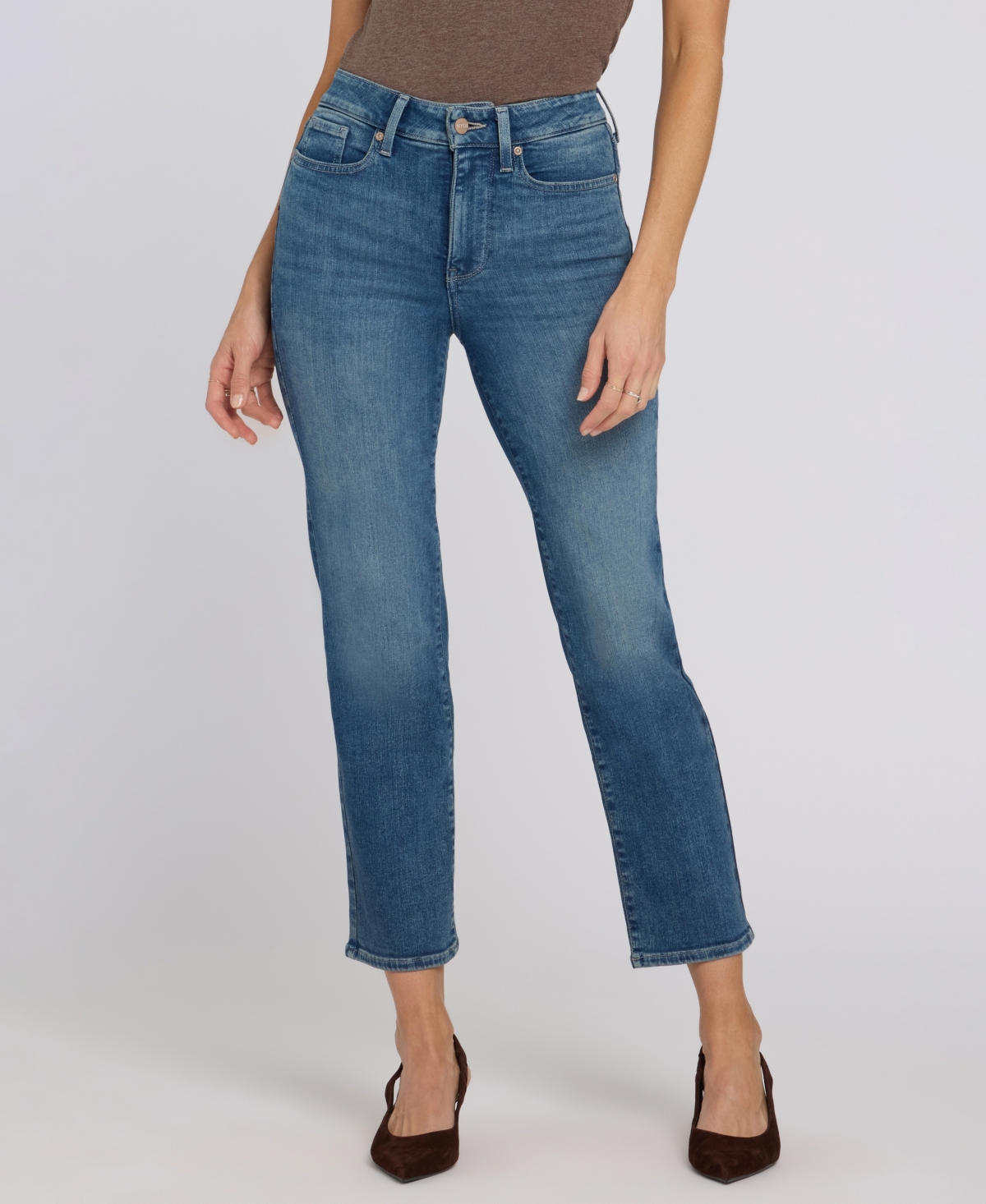 Click here for Nydj Womens High-Rise Marilyn Straight Ankle Jeans... prices