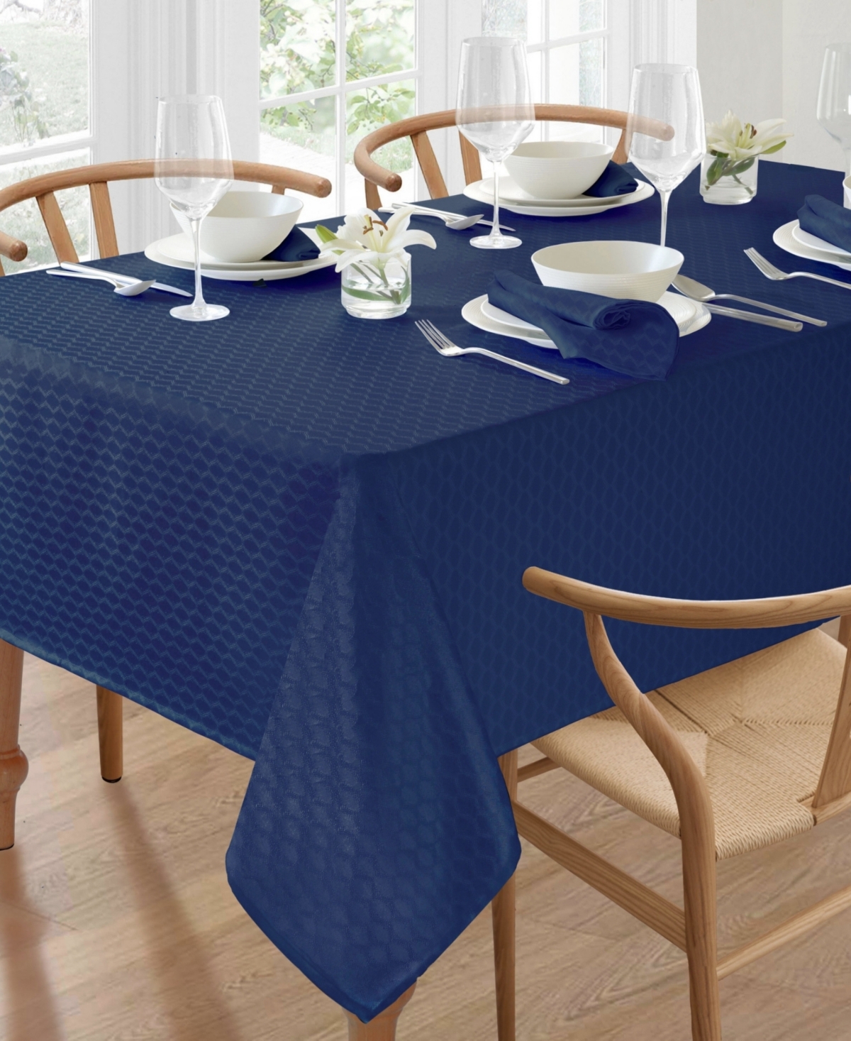 Click here for Lenox Olivia Tablecloth  60 x 102 - Navy prices