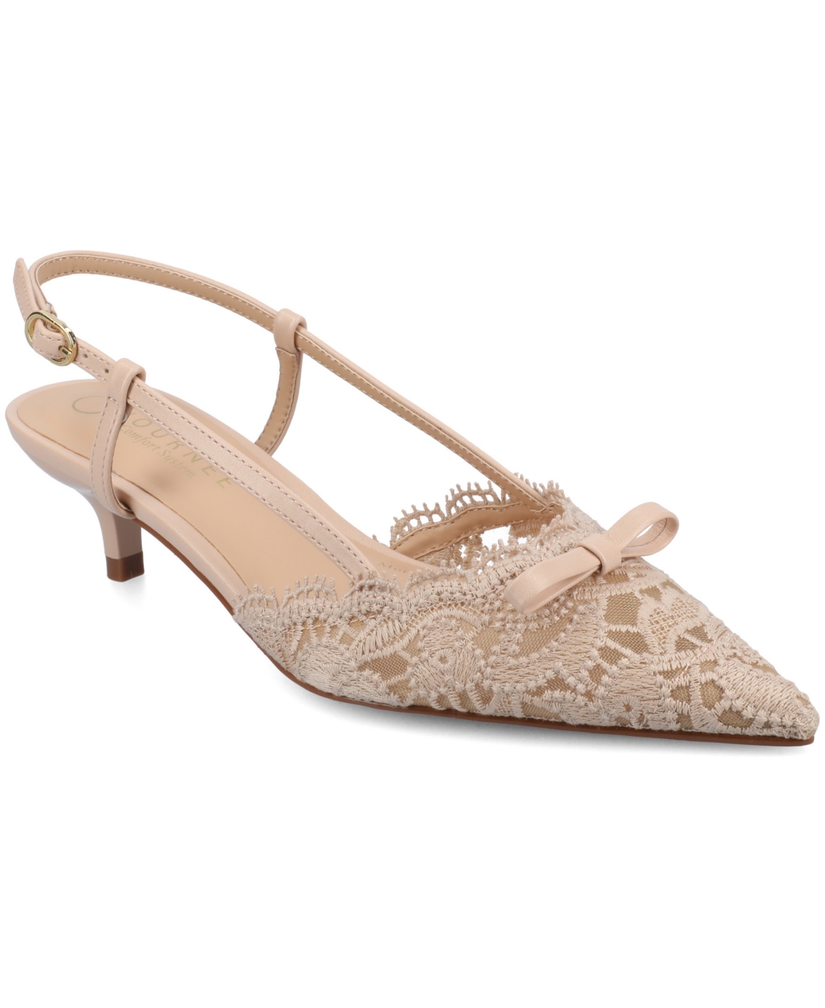 Click here for Journee Collection Womens Forsythia Lace Kitten He... prices