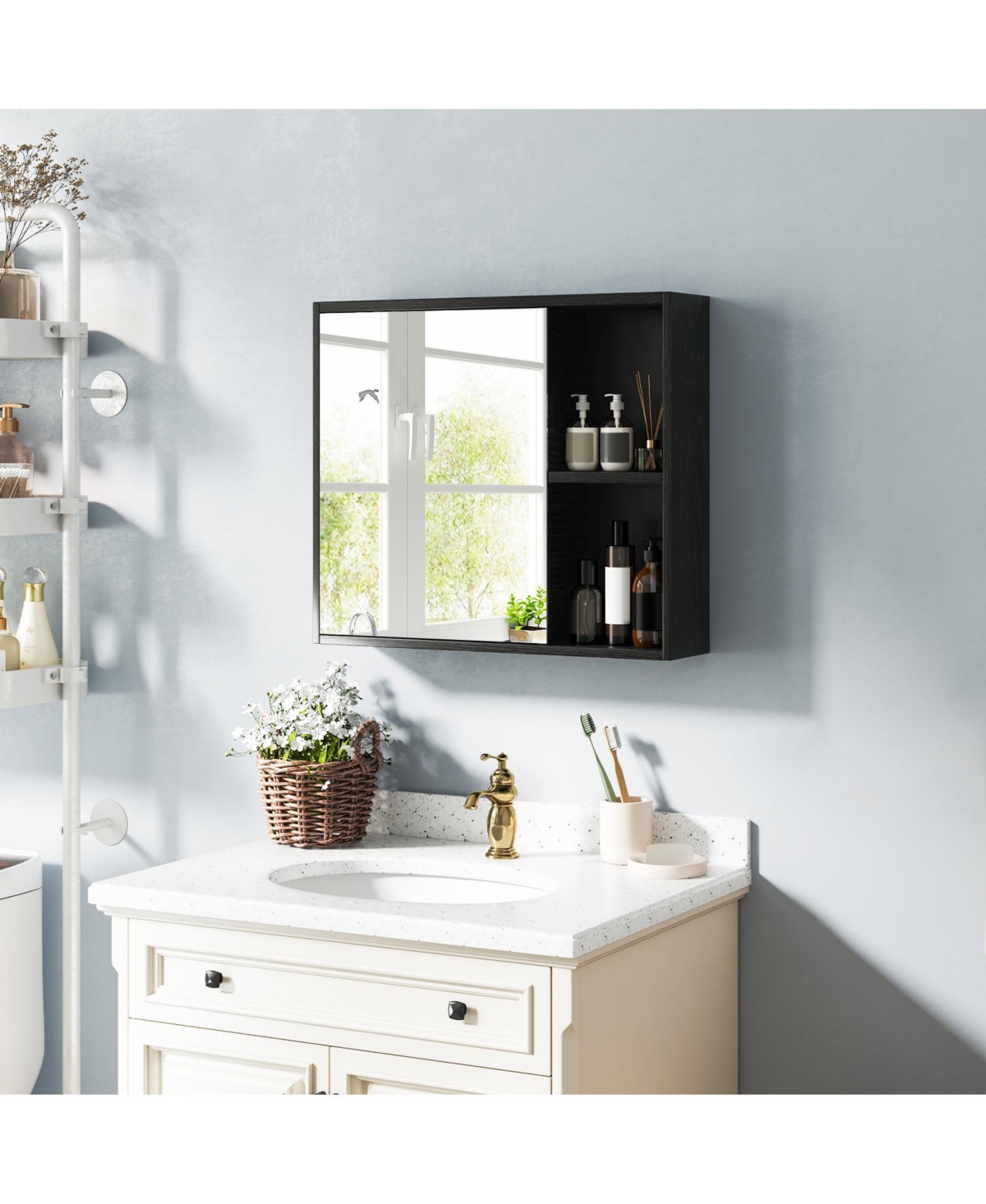 Click here for sumyeg Bathroom Medicine Cabinet with Single Mirro... prices