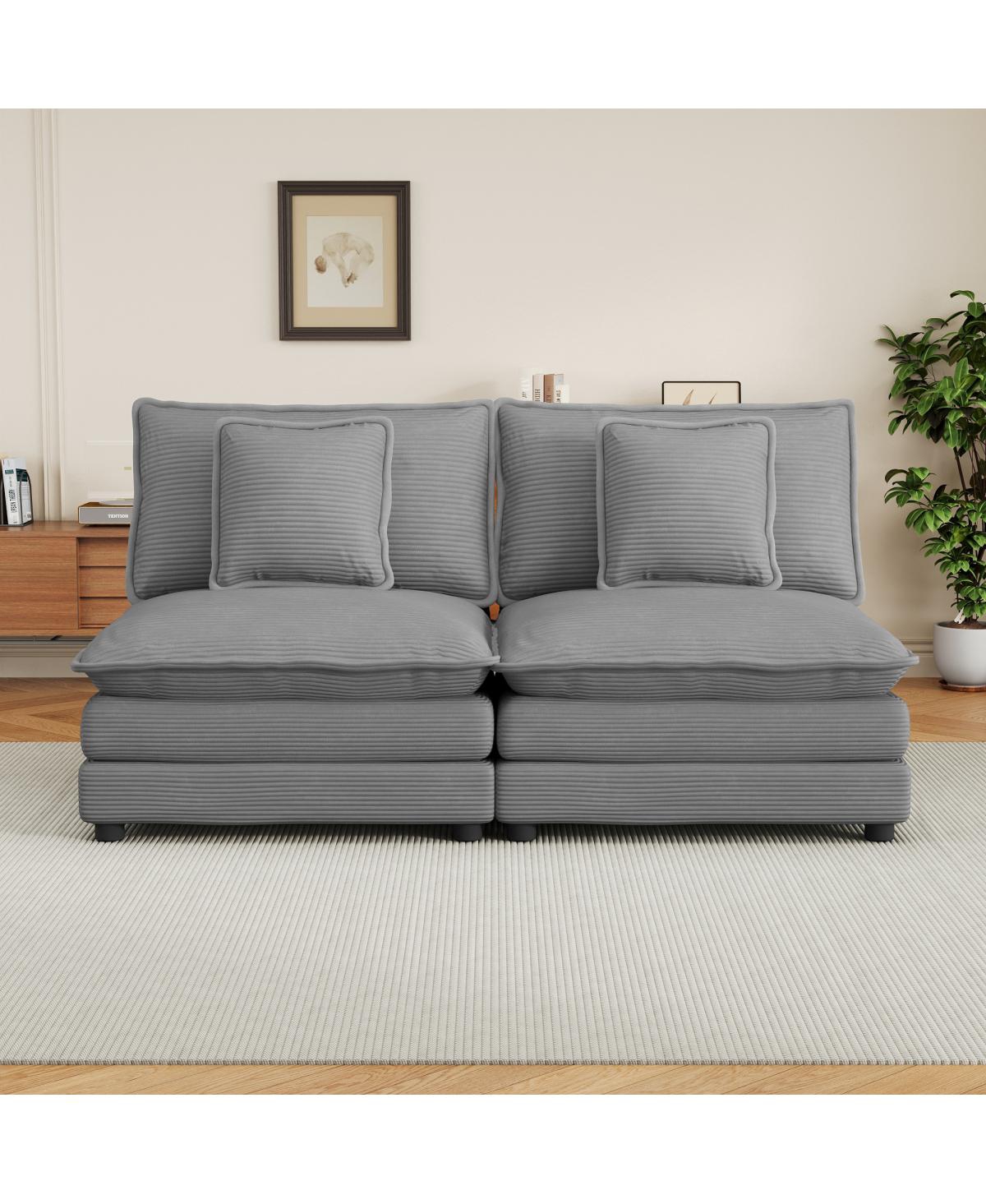 Click here for Streamdale Furniture Modern Corduroy Sofa with Two... prices