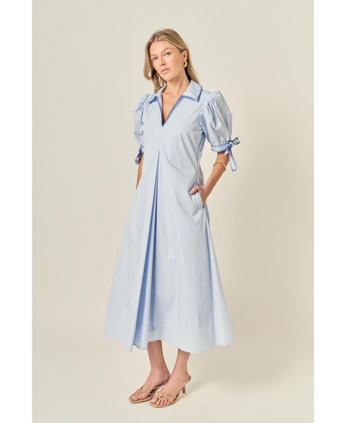 Click here for English Factory Womens Stitch Detailed Midi Dress... prices