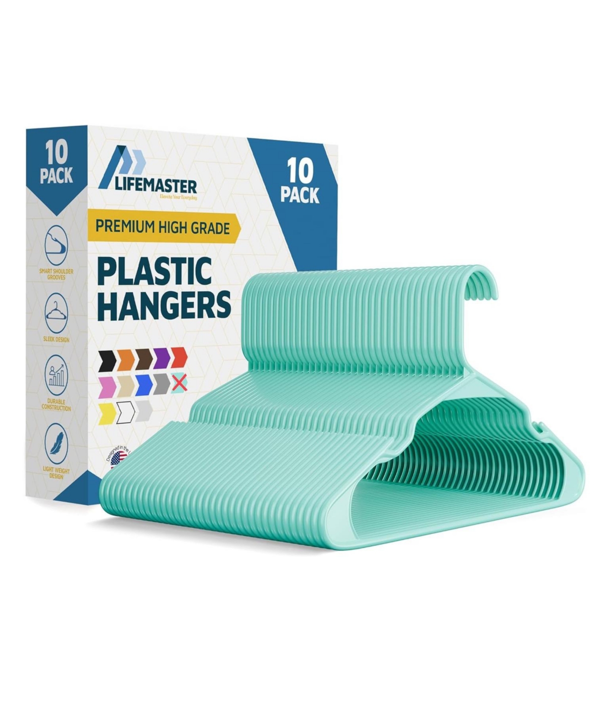 Click here for Lifemaster Heavy-duty plastic hangers with non-sli... prices