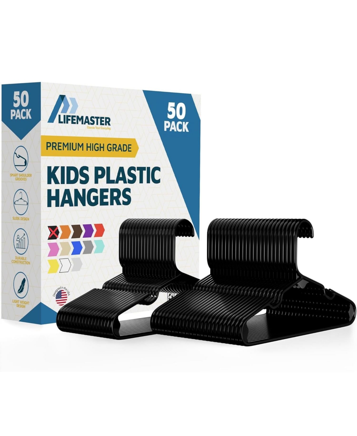 Click here for Lifemaster Kids Plastic Hangers  11.6  with should... prices