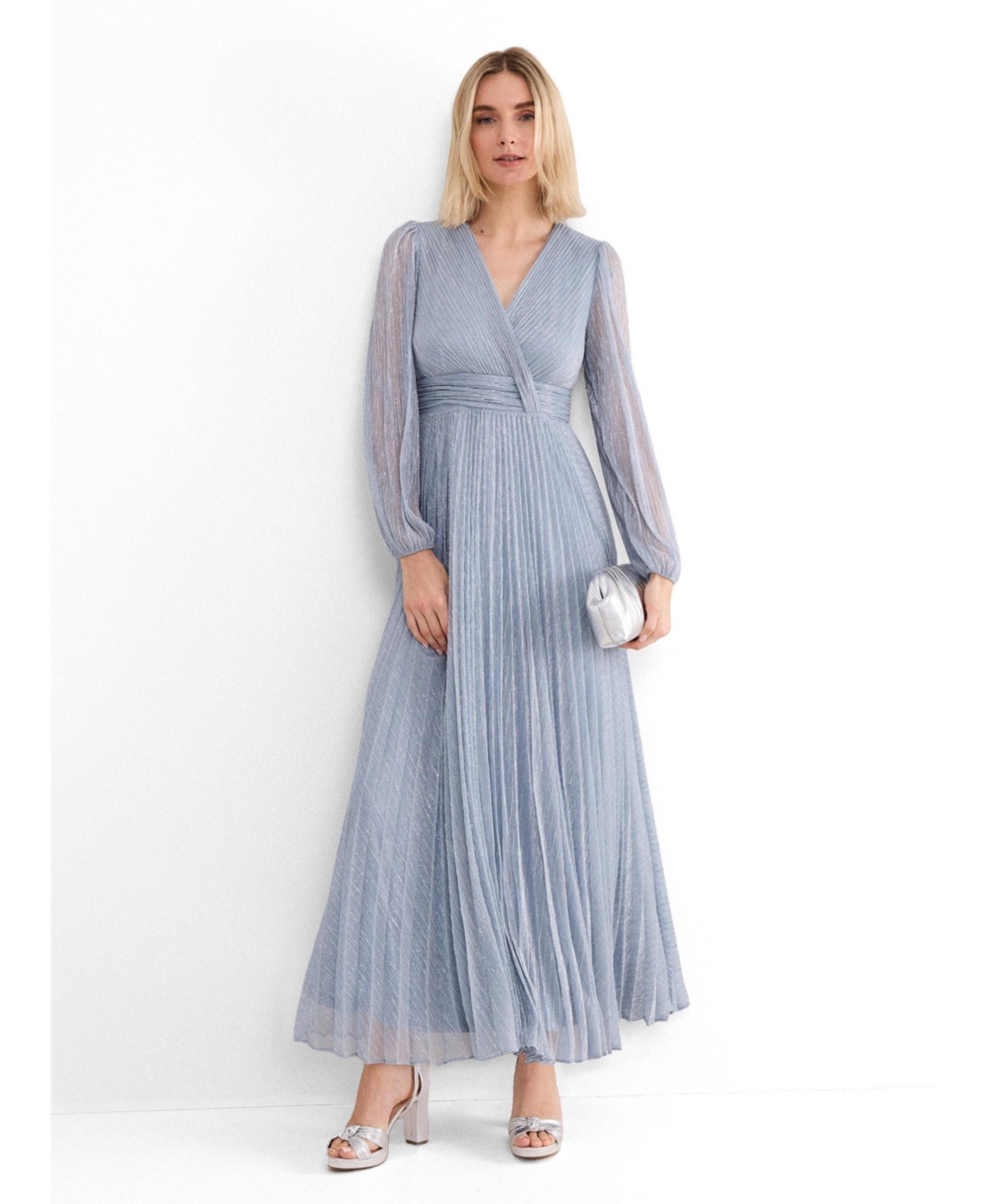Click here for Phase Eight Womens Harper V-Neck pleated Maxi Dres... prices