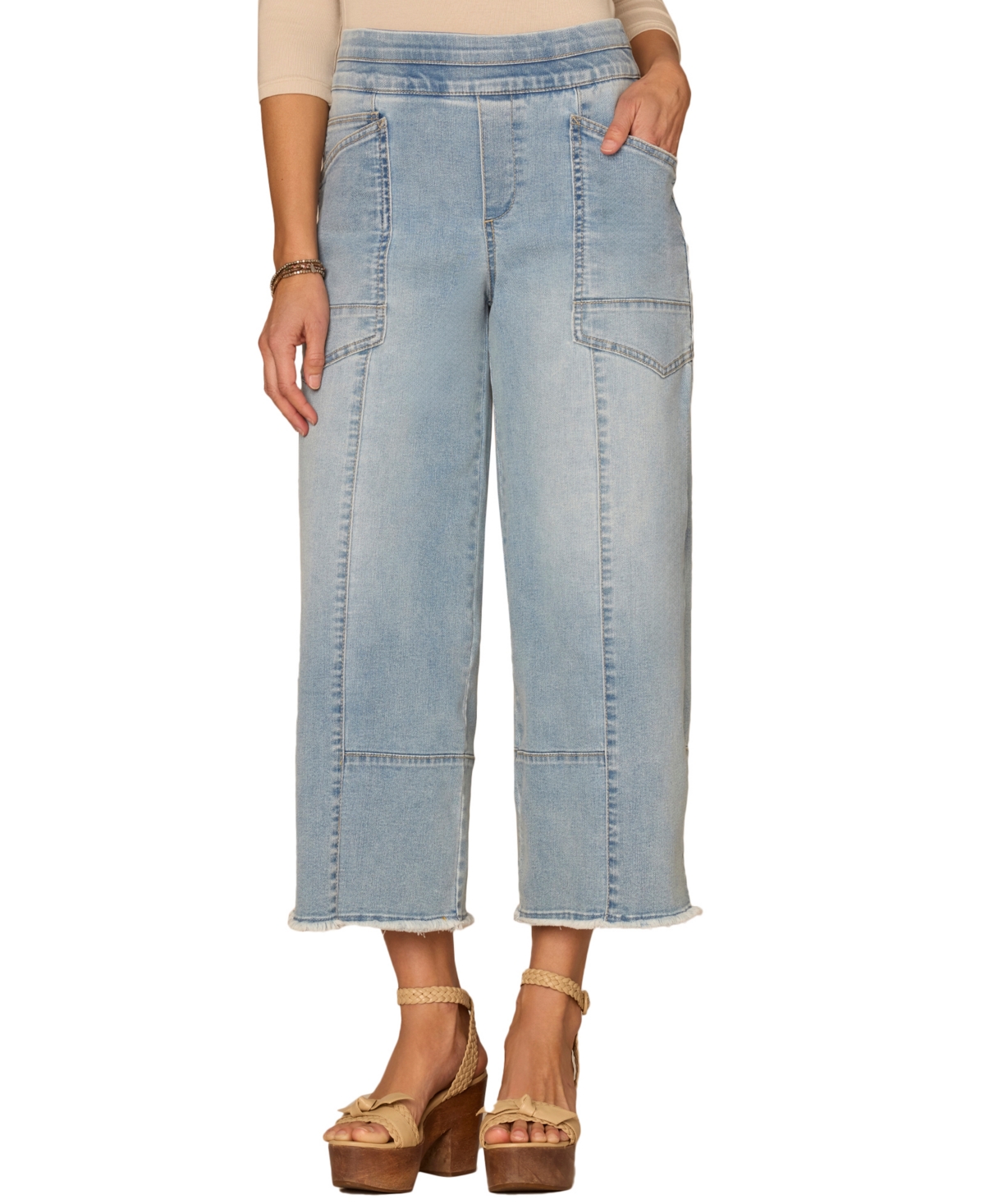 Click here for Democracy Womens Ab Solution Skyrise Wide Leg Jean... prices