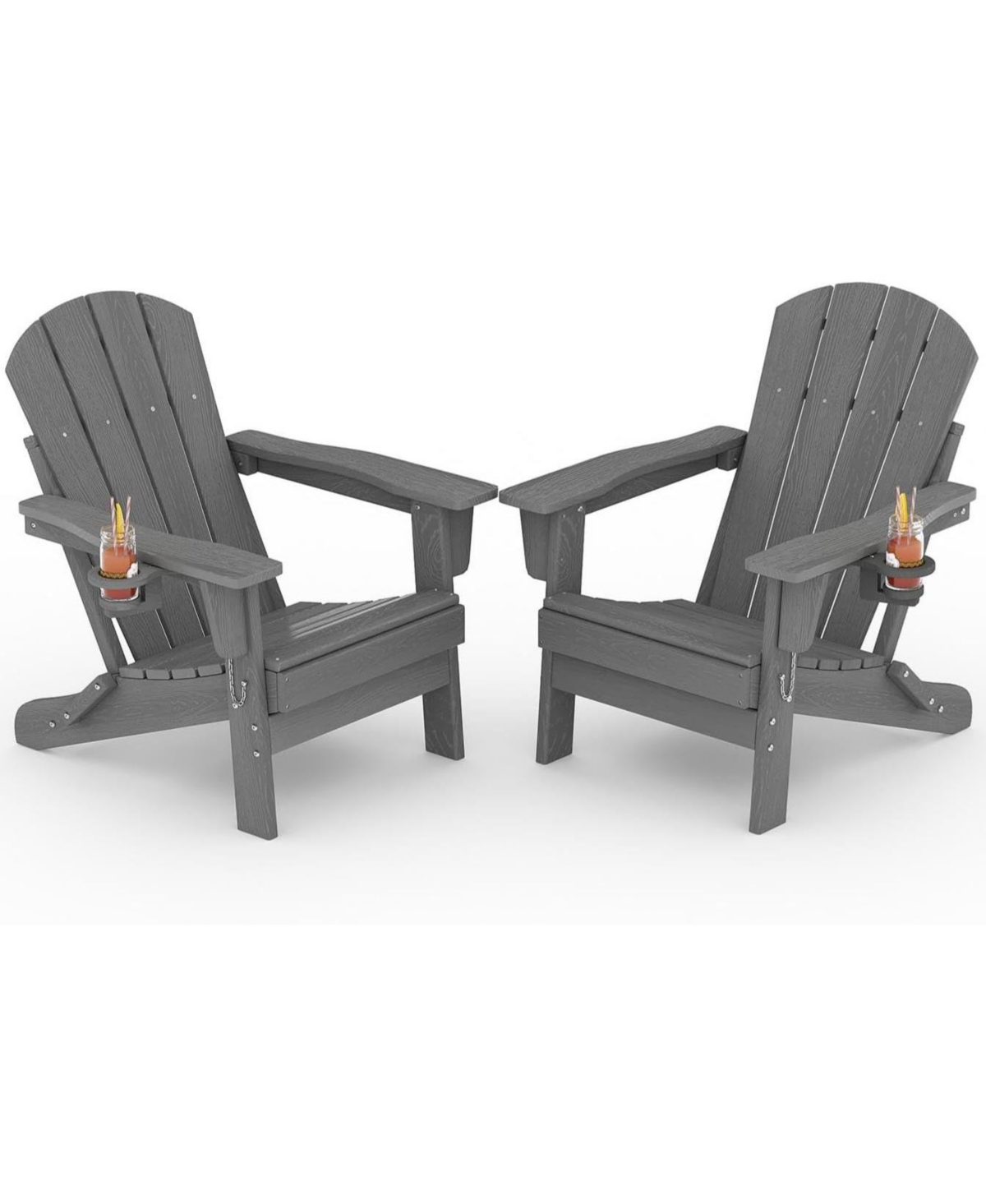 Click here for gaomon Hdpe Folding Adirondack Chair Set of 2 with... prices