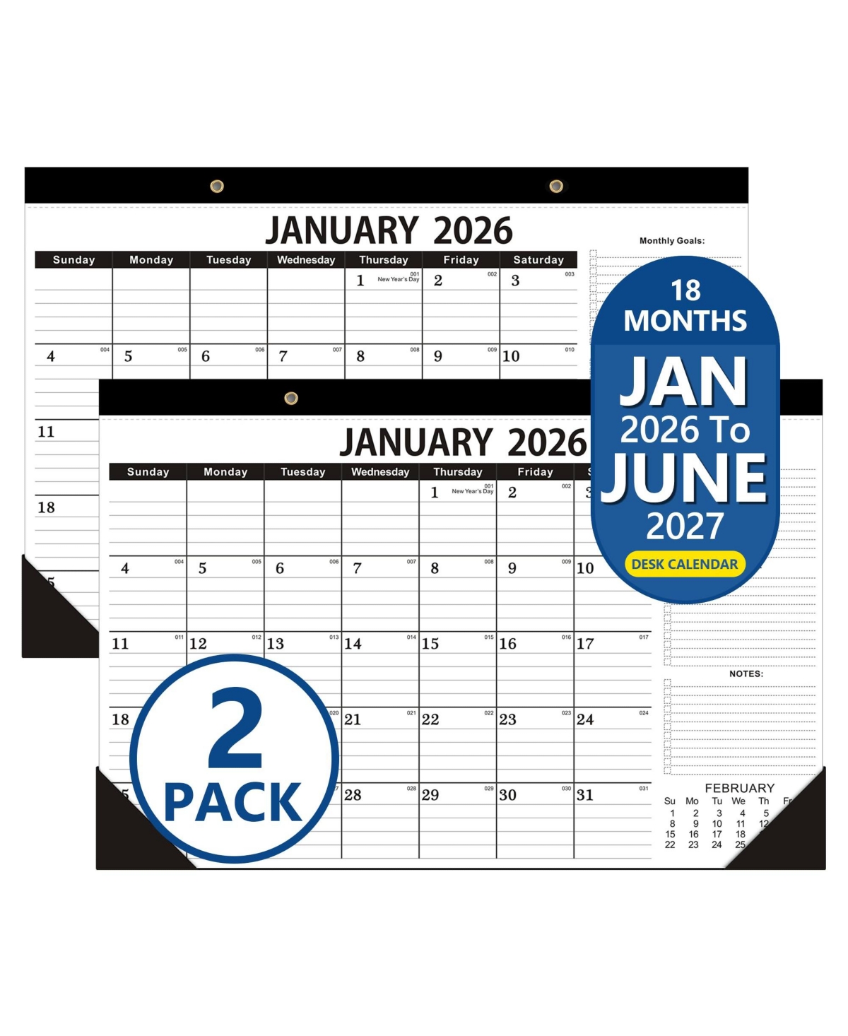 Click here for Gnuadz Desk Calendar 2026-2027 Monthly Planner Off... prices
