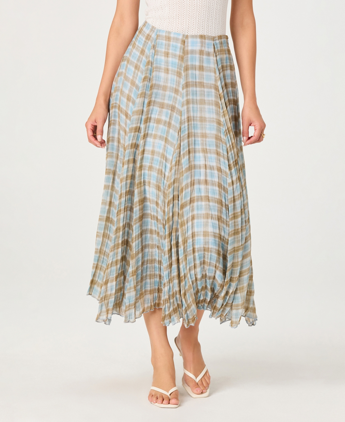 Click here for Astr the Label Womens Fiori A-Line Skirt - Blue Br... prices