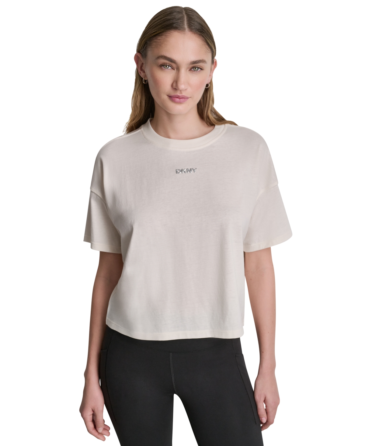 Click here for Dkny Sport Womens Metallic Bubble Logo Drop Should... prices