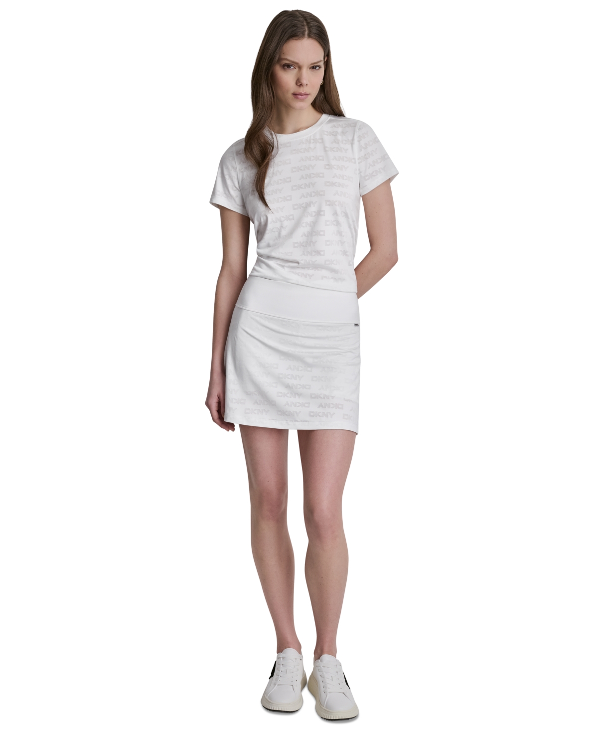 Click here for Dkny Sport Womens Side Pocket Logo Skort - White J... prices