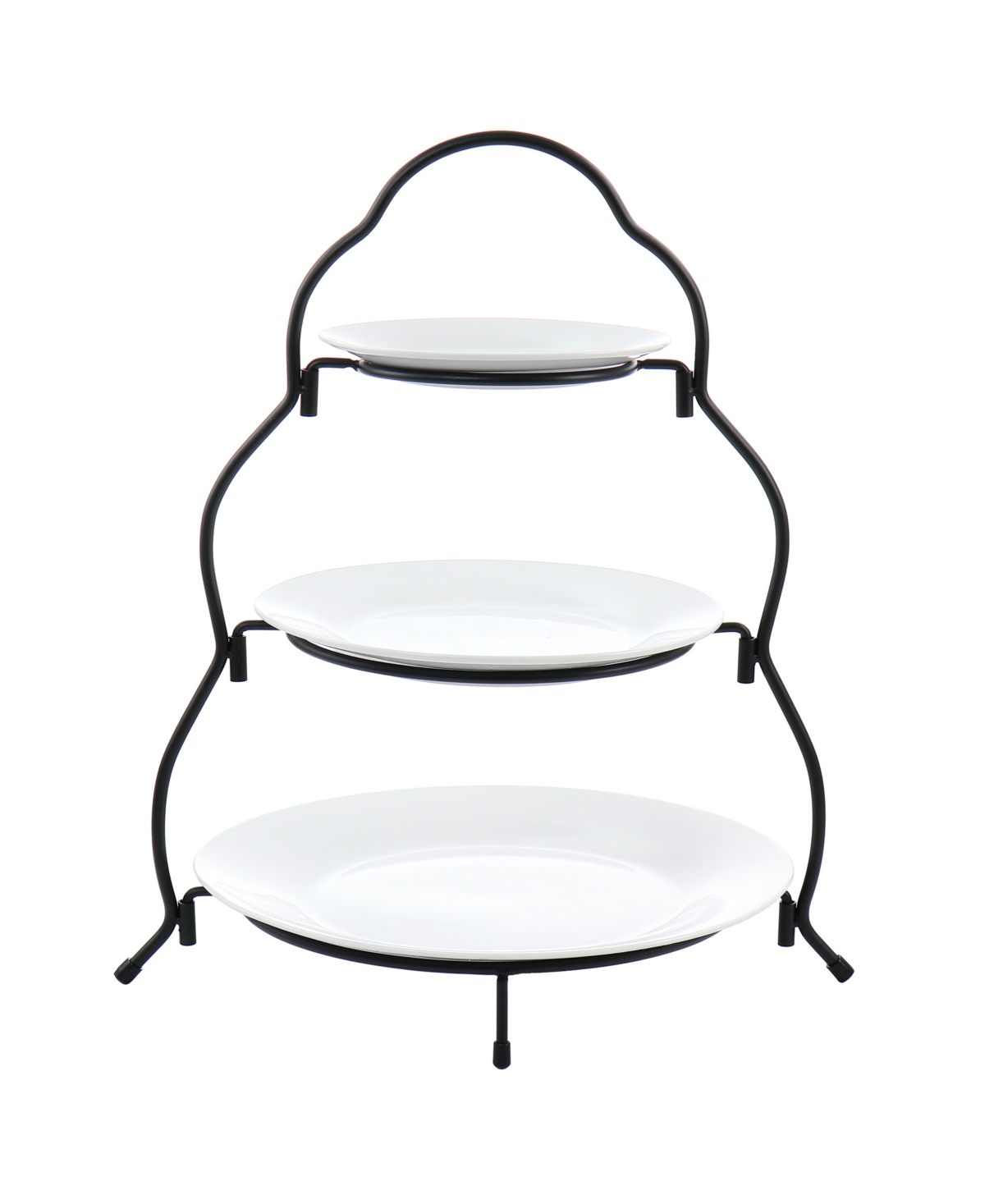 Click here for Elama 3-Tiered Round Plate Server - White prices