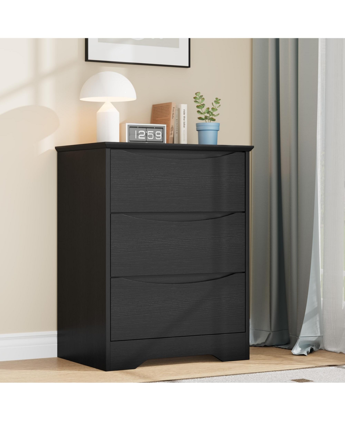 Click here for homfan Modern Tall 3-Drawer Wooden Dresser  Versat... prices