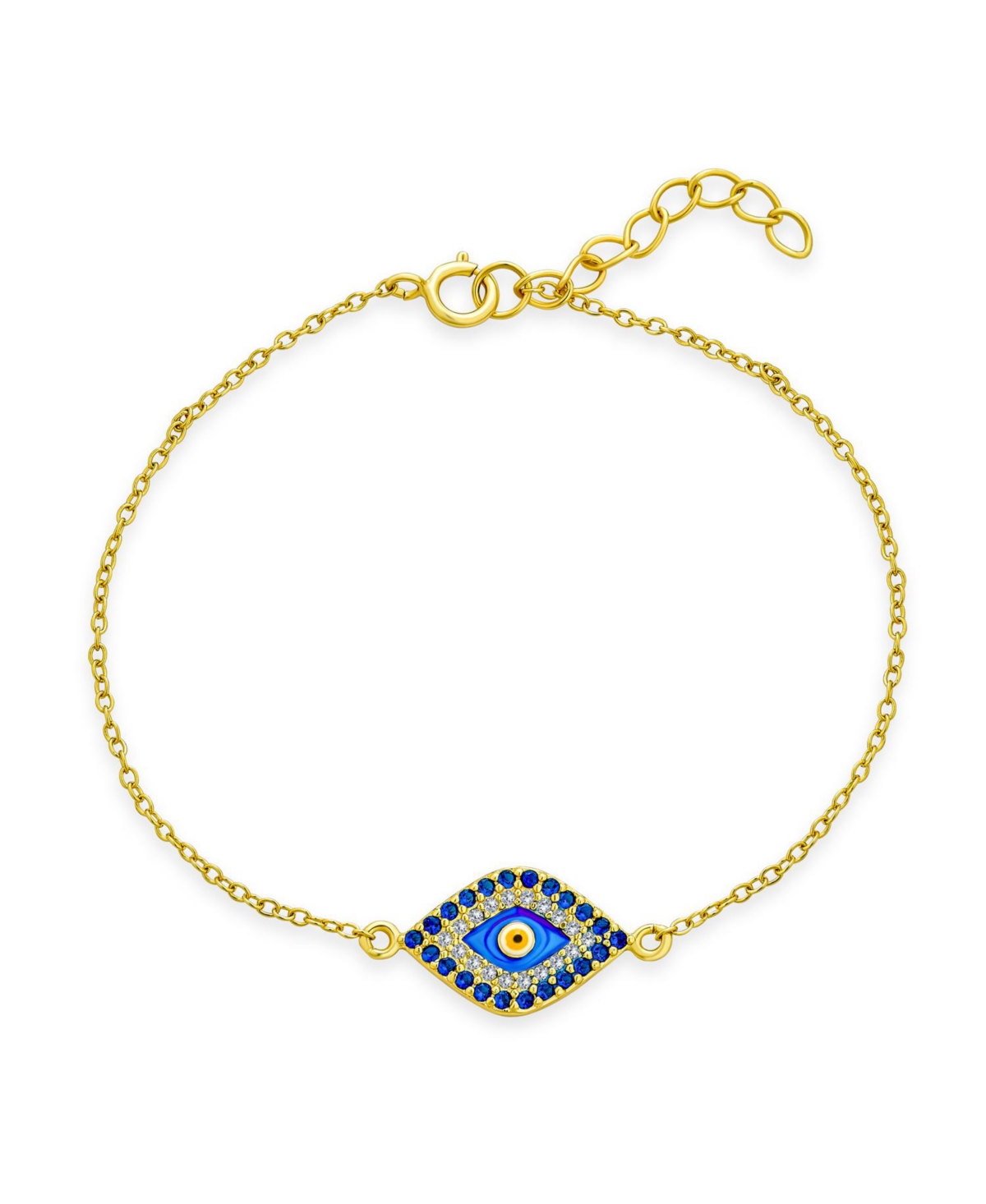 Click here for Bling Jewelry Delicate Tiny Evil Eye Charm Bracele... prices