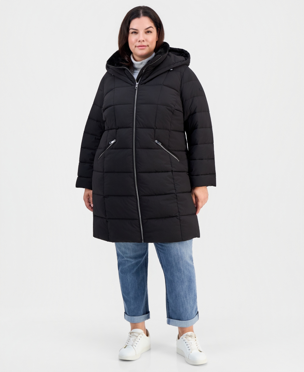 Click here for Calvin Klein Plus Size Hooded Puffer Coat  Created... prices