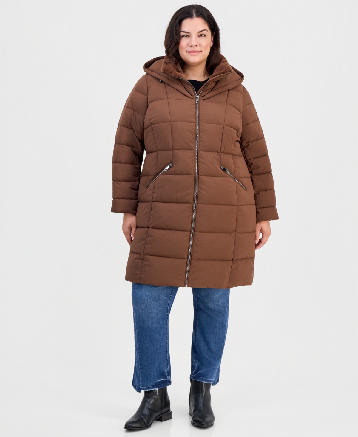 Click here for Calvin Klein Plus Size Hooded Puffer Coat  Created... prices