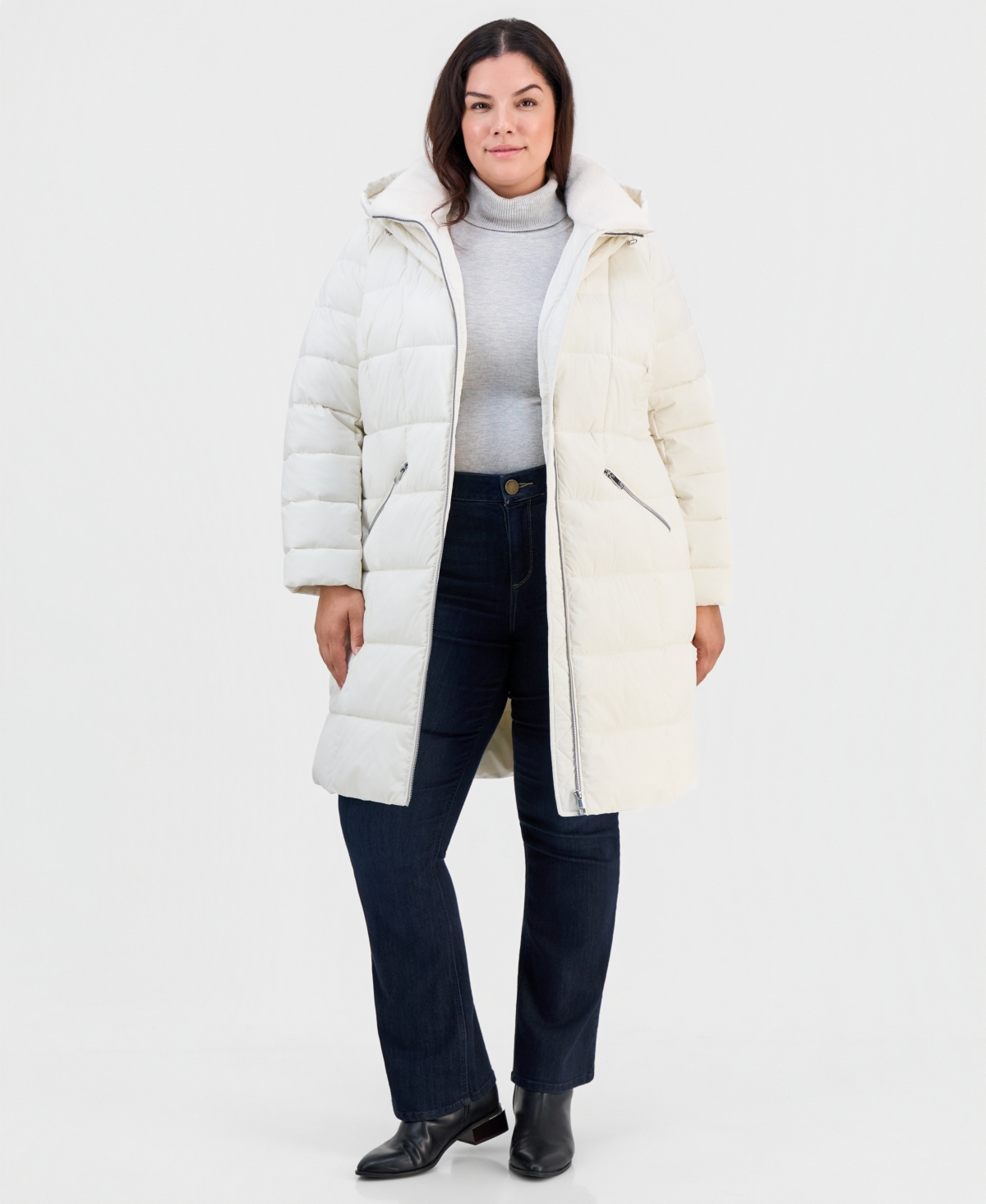 Click here for Calvin Klein Plus Size Hooded Puffer Coat  Created... prices