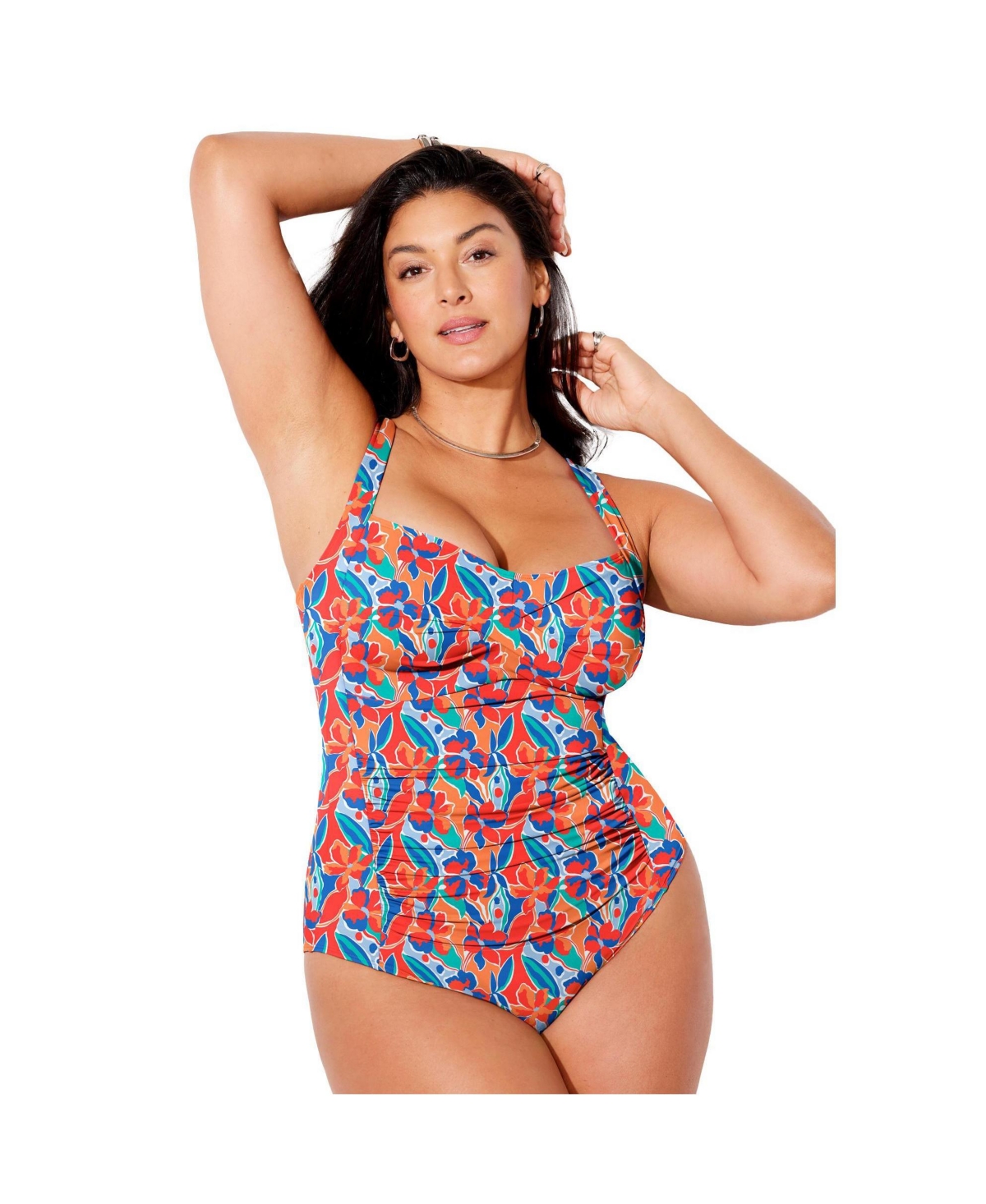 Click here for Swimsuits for All Womens Ruched Twist Front One Pi... prices