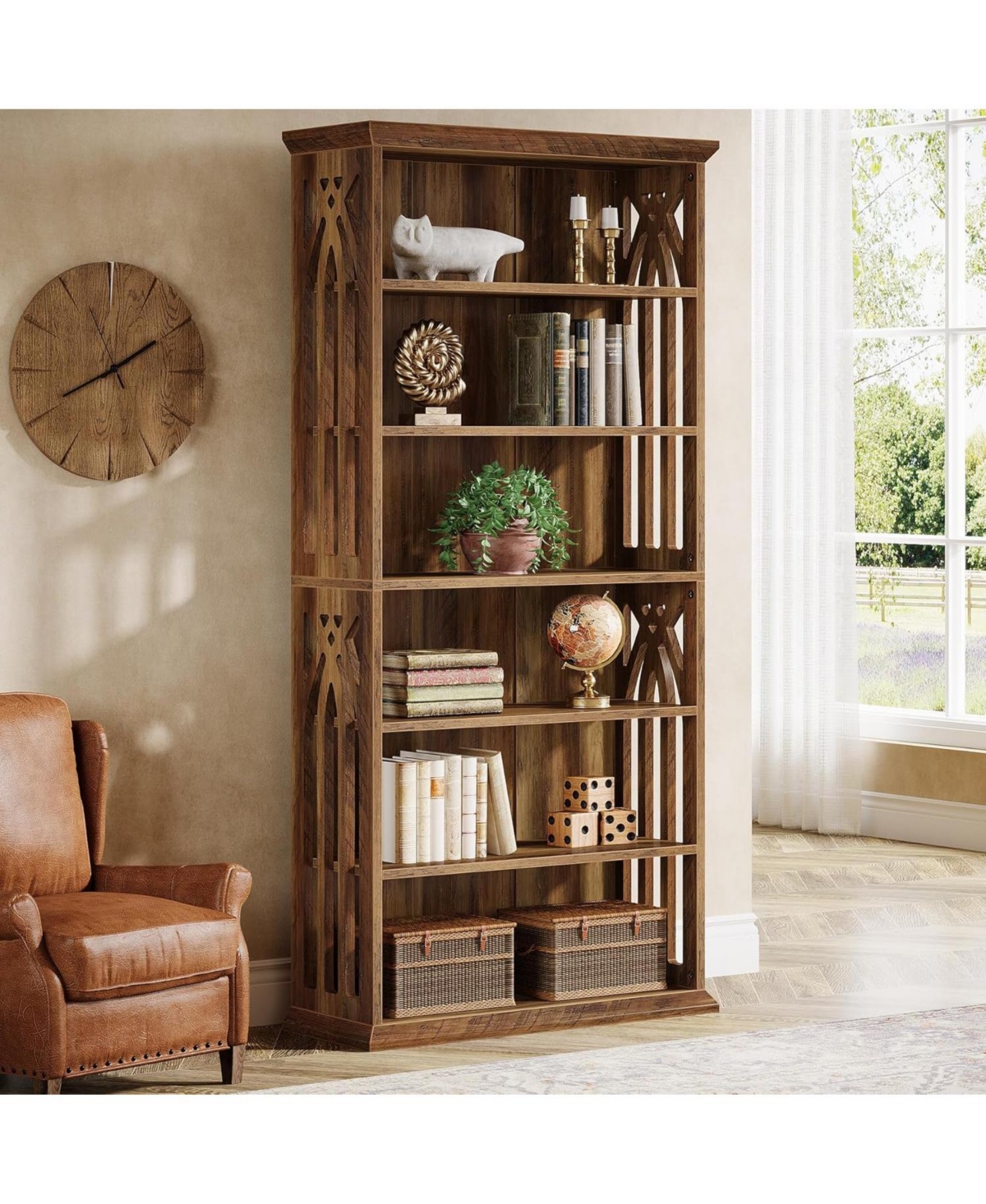 Click here for Tribesigns 6-Tier Bookshelf  75-Inch Tall Bookcase... prices