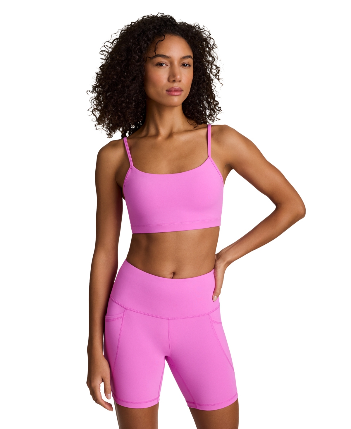 Click here for Reebok Womens Cropped Pull-On Bra - Virtual Pink prices