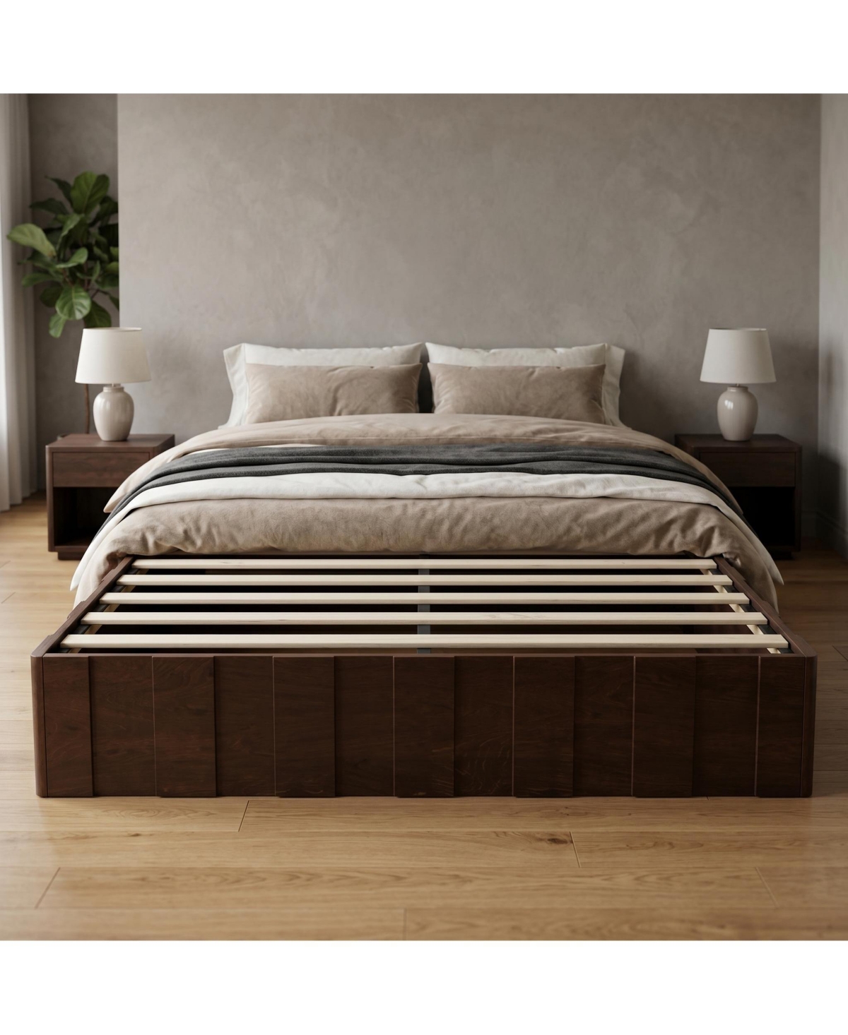 Click here for homfan All Size Platform Bed Frame with Wood Slats... prices