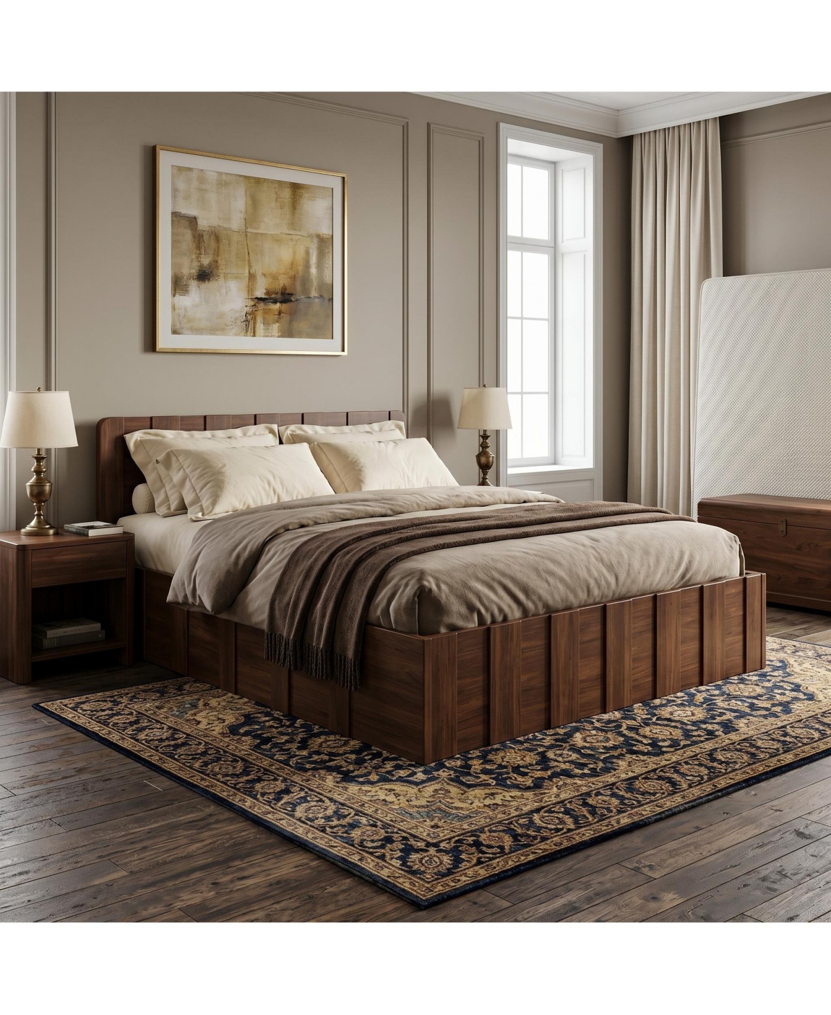 Click here for homfan All Size Platform Bed Frame with Wood Slats... prices