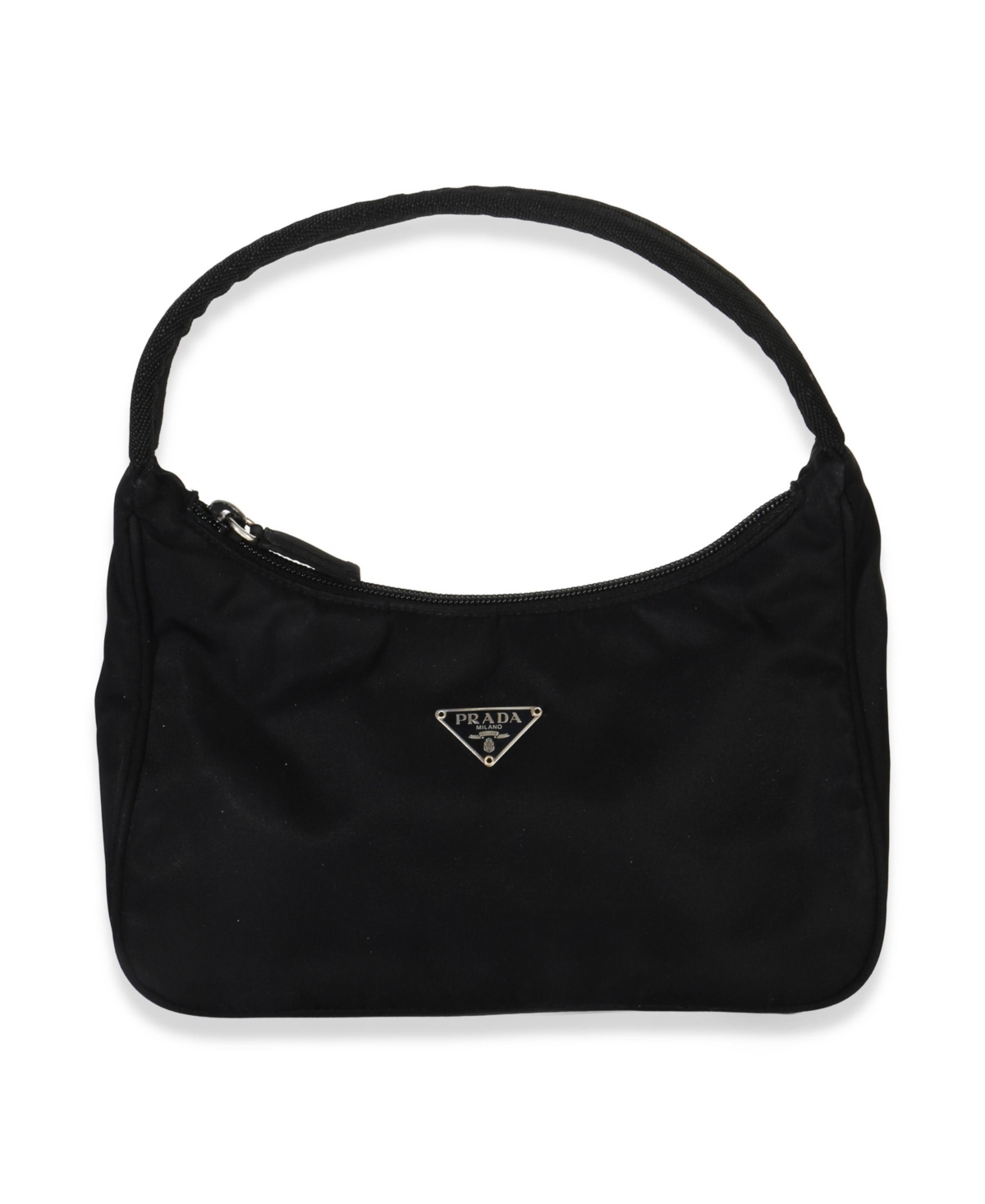 Click here for Pre-Owned Prada Black Nylon Tessuto Mini Hobo - Bl... prices
