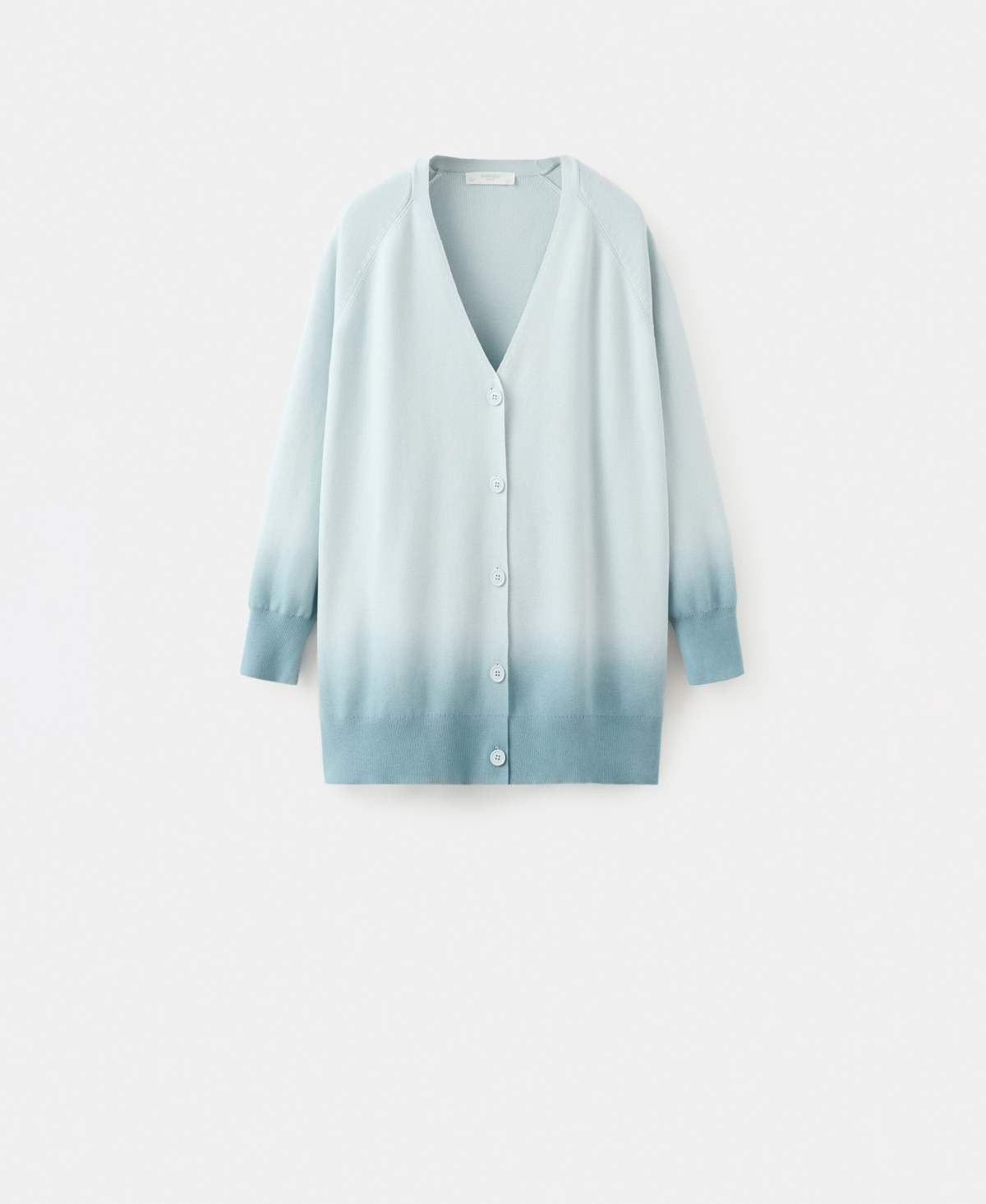 Click here for Mango Womens Gradient Cotton Cardigan Sweater - Bl... prices