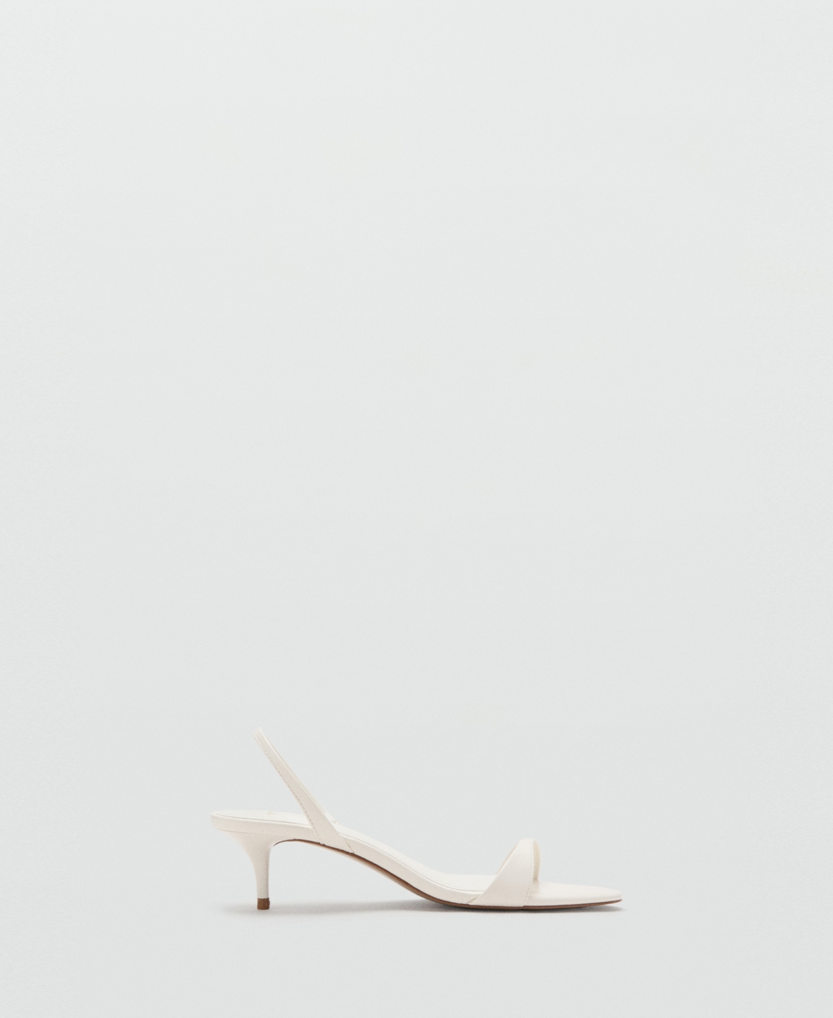 Click here for Mango Womens Kitten-Heel Strap Sandals - Ecru prices