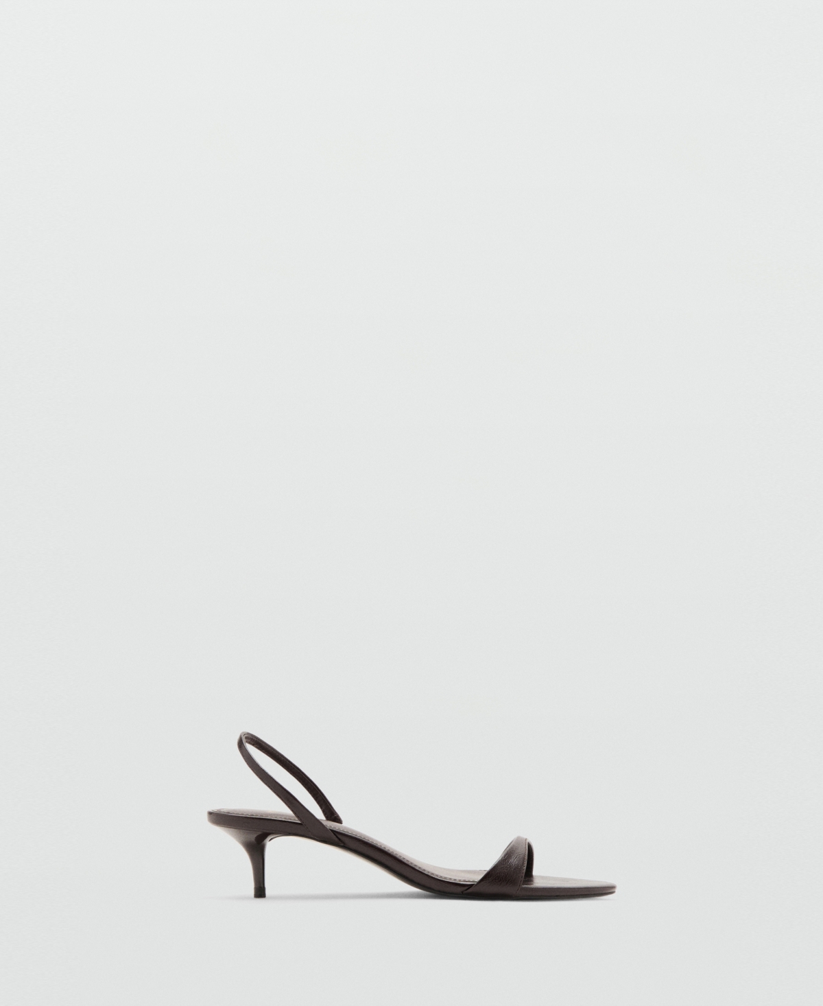 Click here for Mango Womens Kitten-Heel Strap Sandals - Chocolate prices