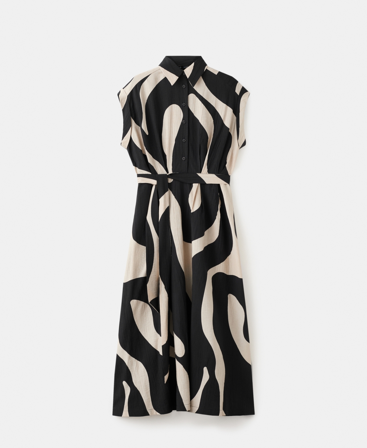 Click here for Mango Womens Long Printed Shirt Dress - Black prices