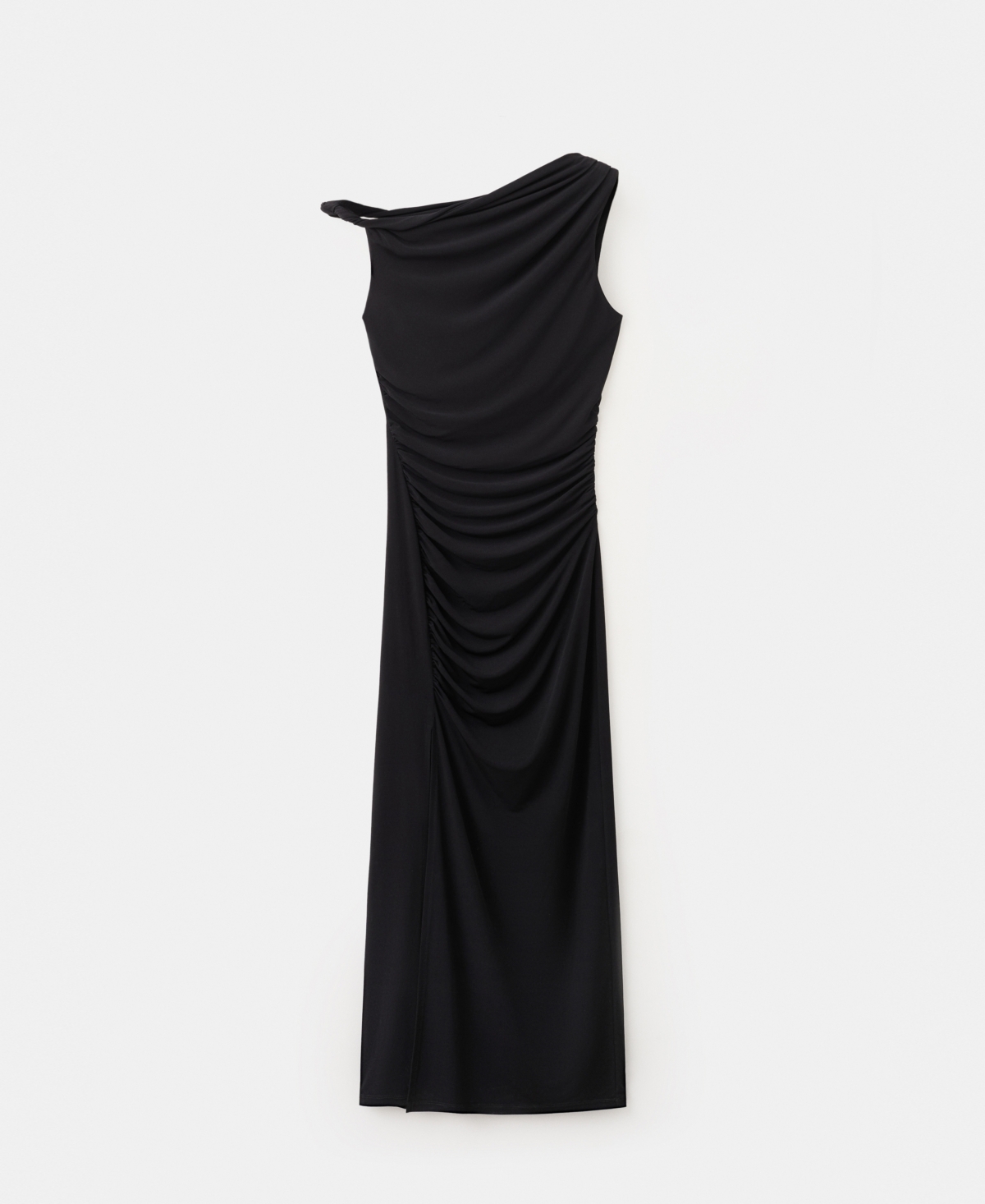 Click here for Mango Womens Side Slit Asymmetrical Dress - Black prices