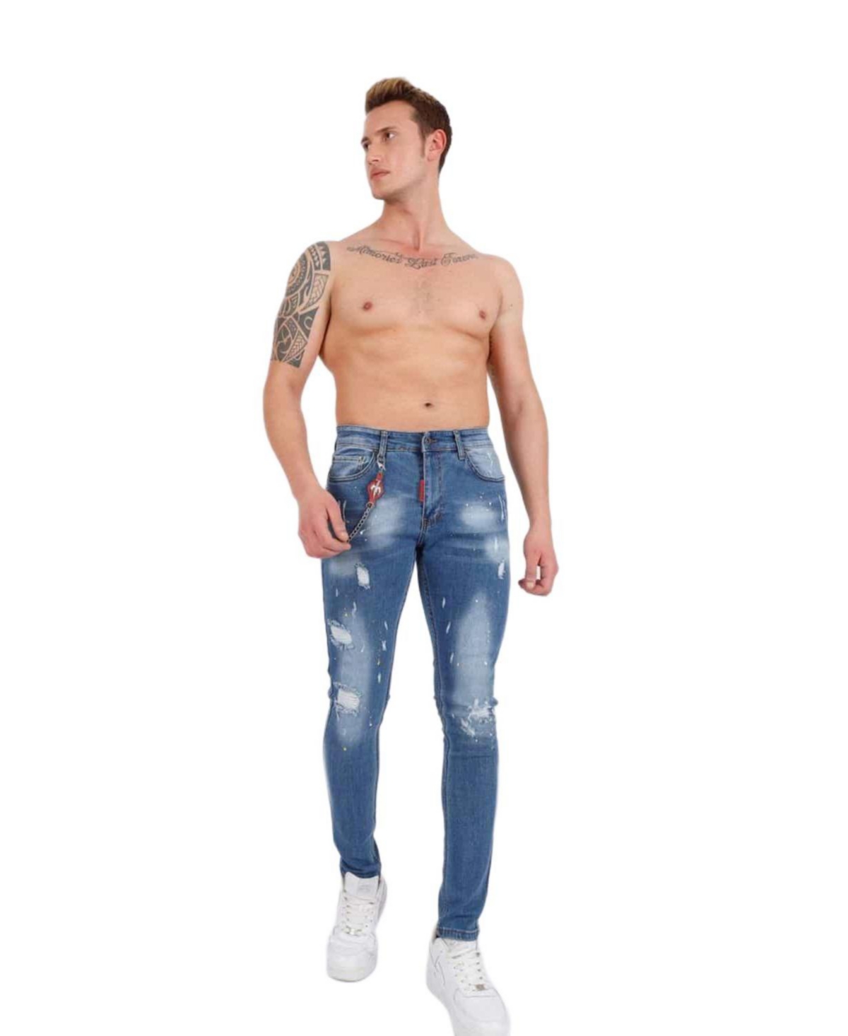 Click here for Elie Balleh Mens Trendy Stretch Denim Pants - Blac... prices