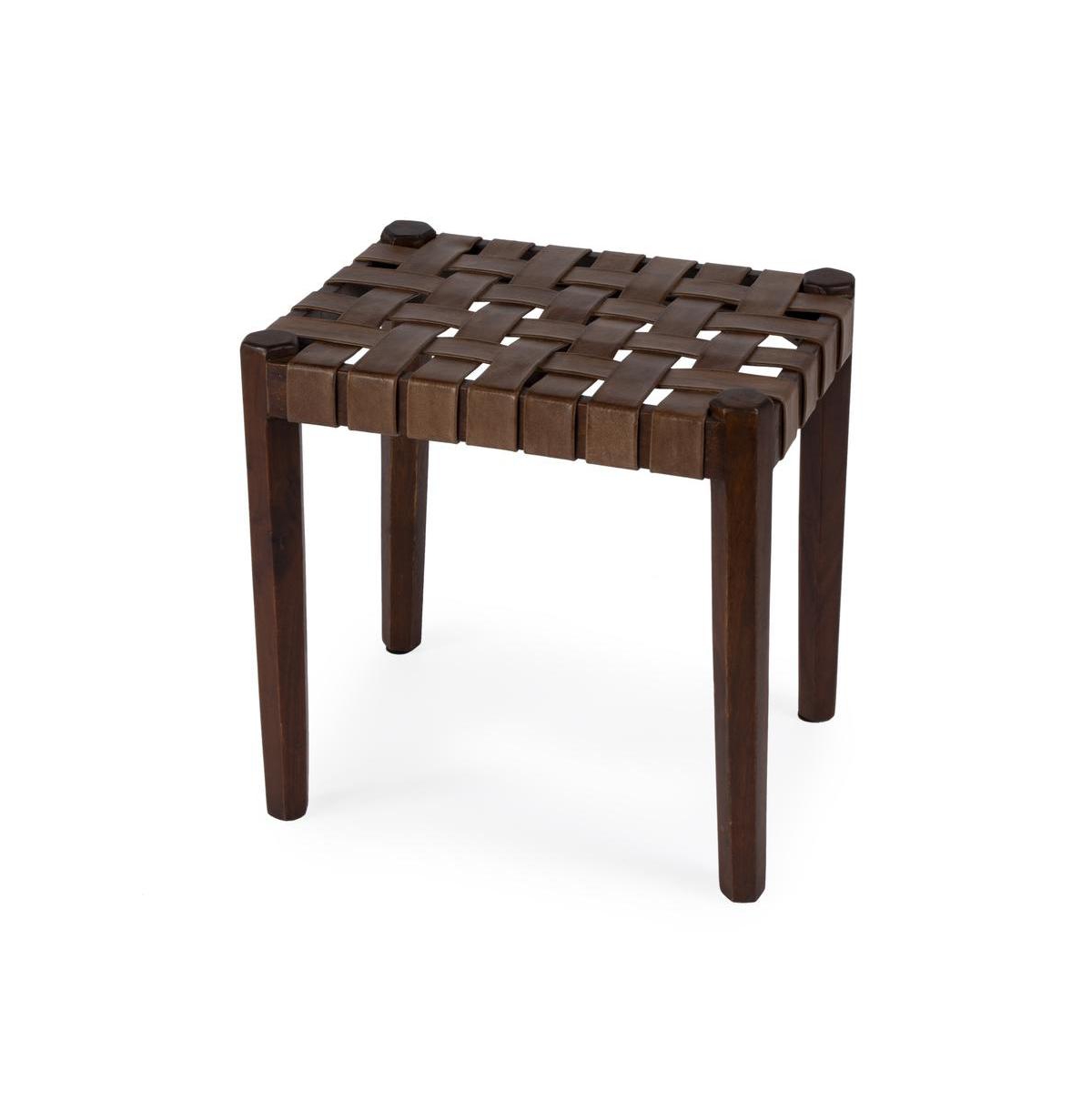 Click here for Butler Specialty Kerry Leather Woven Stool - Brown prices