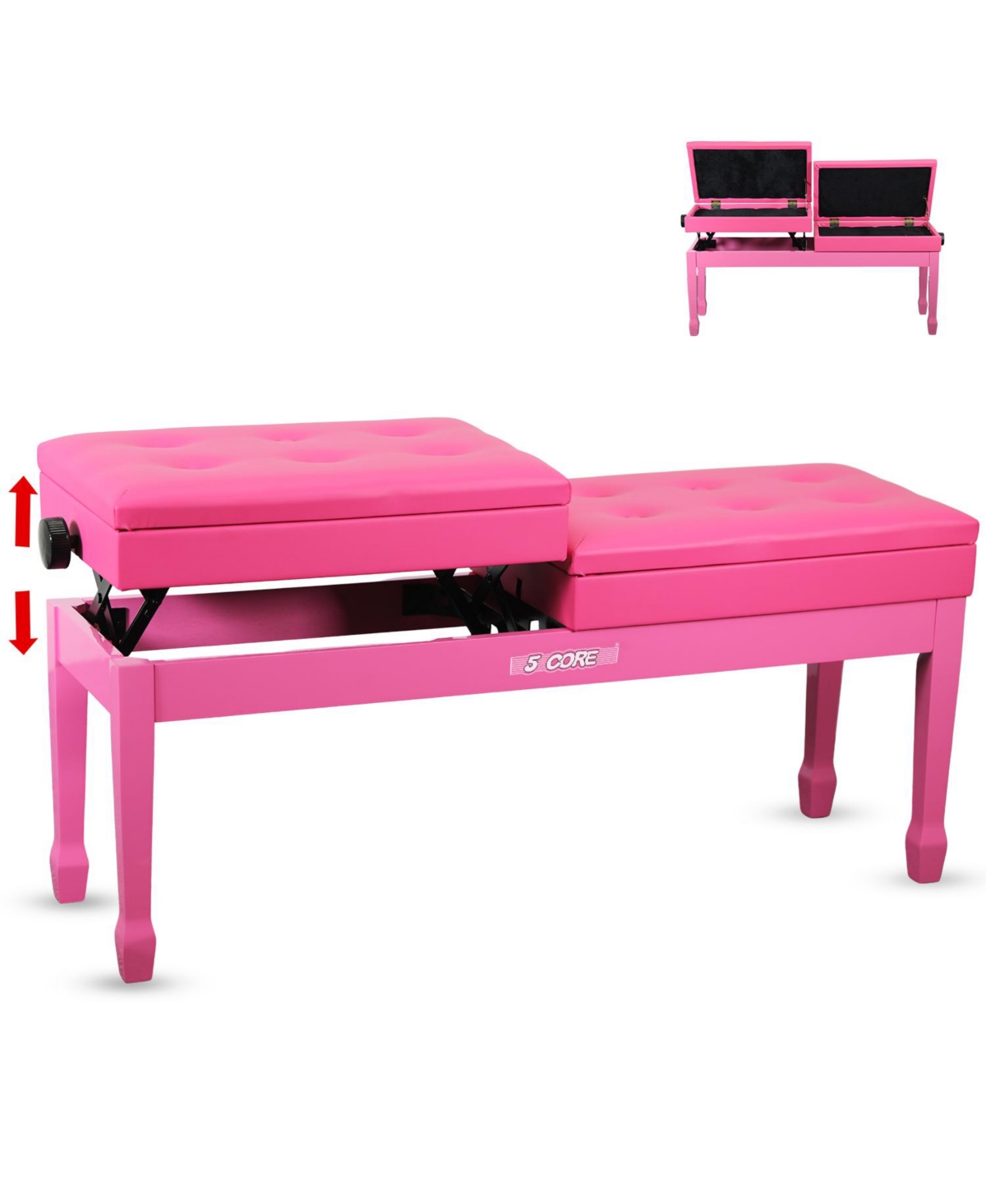 Click here for 5 Core Duet Piano Bench 3.5 Inch Padded Cushioned... prices