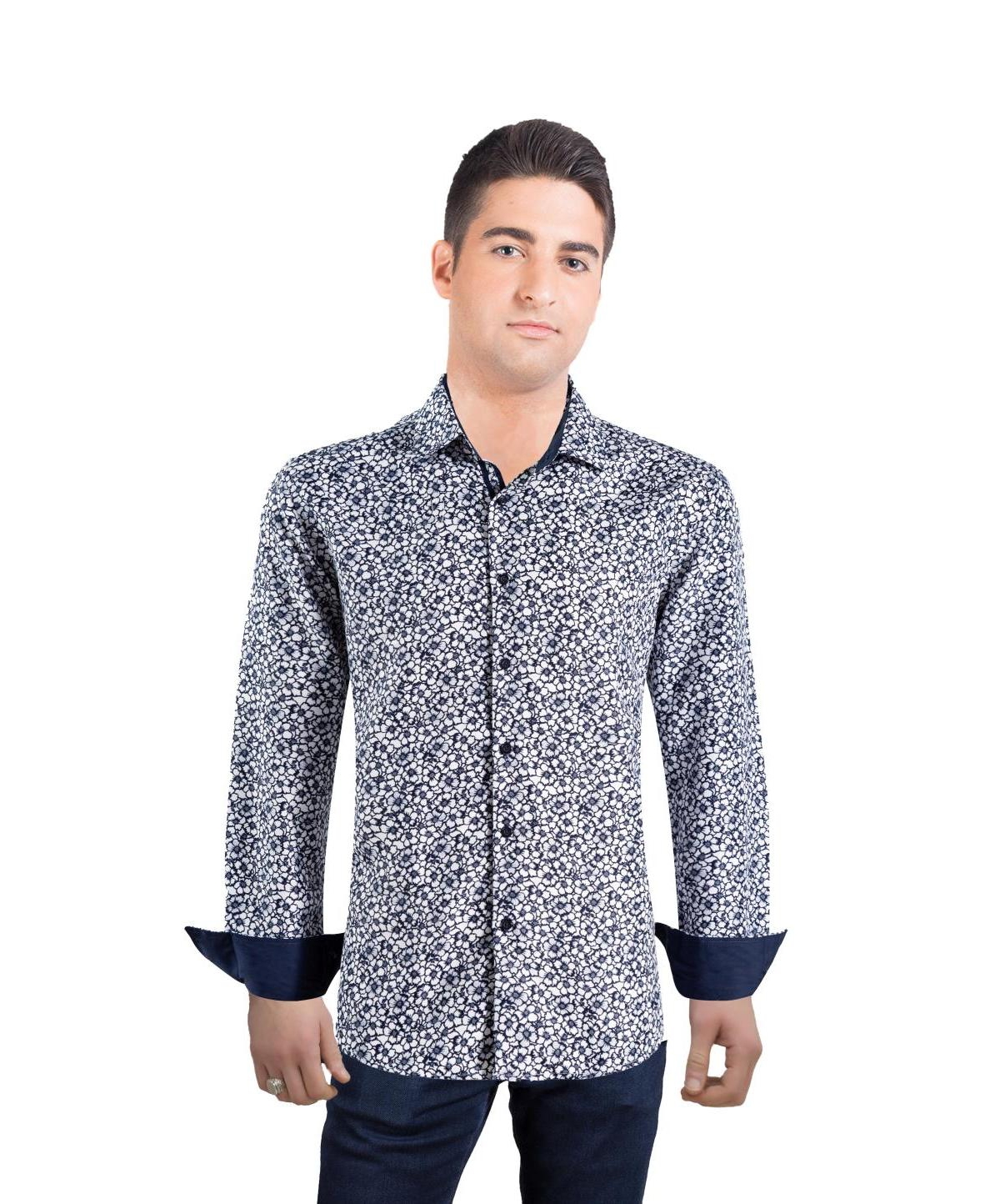 Click here for Elie Balleh Mens Slim Fit Floral Print Button-Down... prices