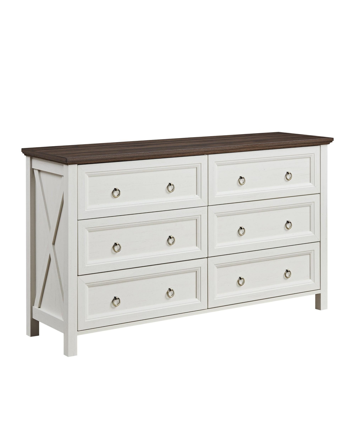 Click here for Clihome Farmhouse 6 Drawers Dresser Wood Rustic Wi... prices