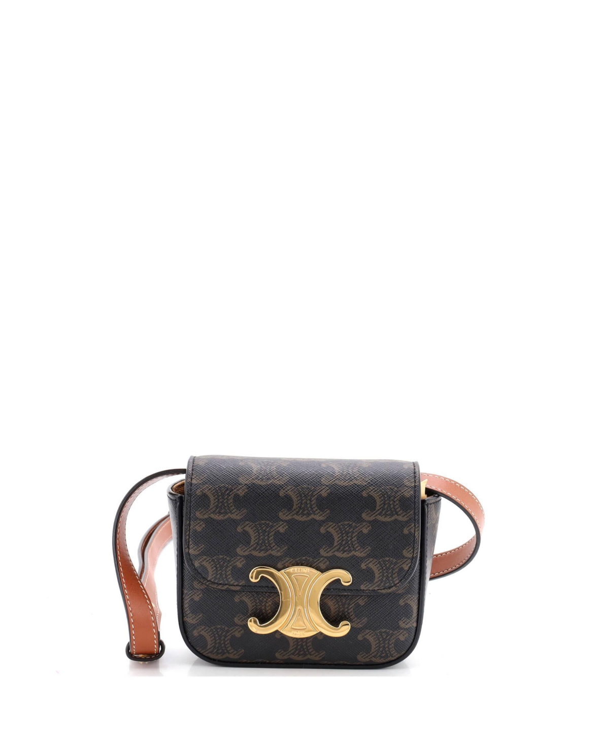 Click here for Pre-Owned Celine Mini Claude Shoulder Bag Triomphe... prices