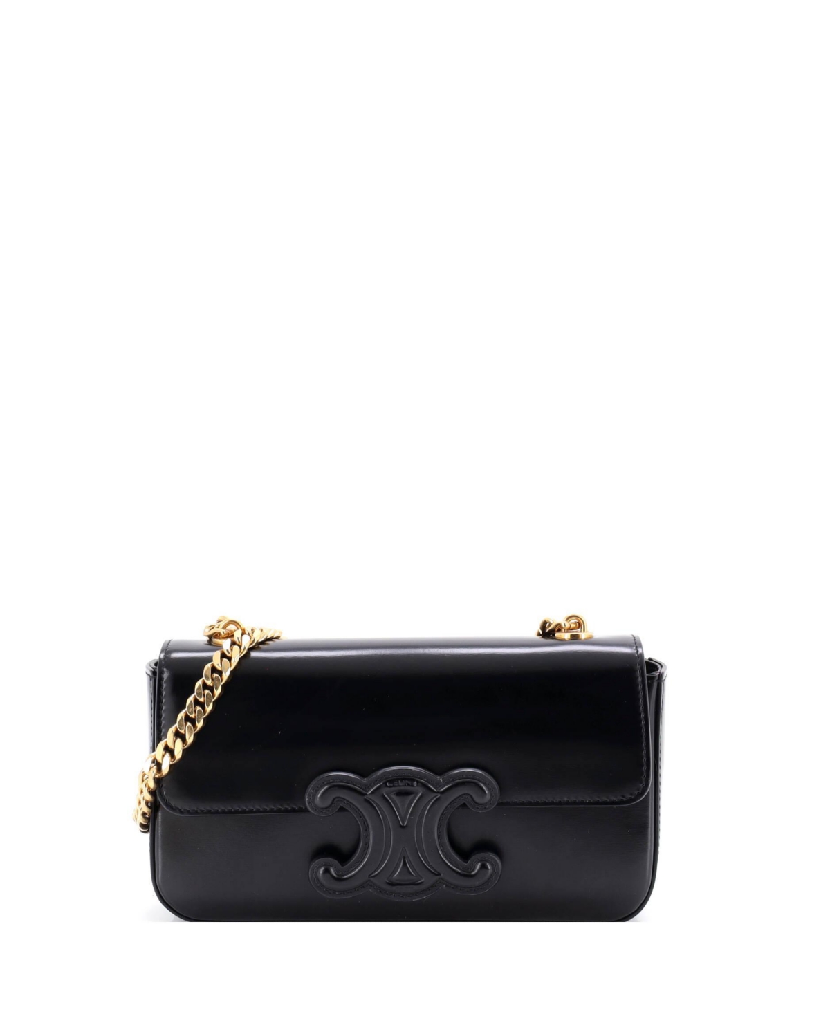 Click here for Pre-Owned Celine Small Triomphe Chain Shoulder Bag... prices