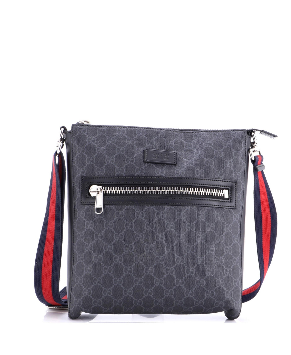Click here for Pre-Owned Gucci Medium Web Strap Front Zip Messeng... prices