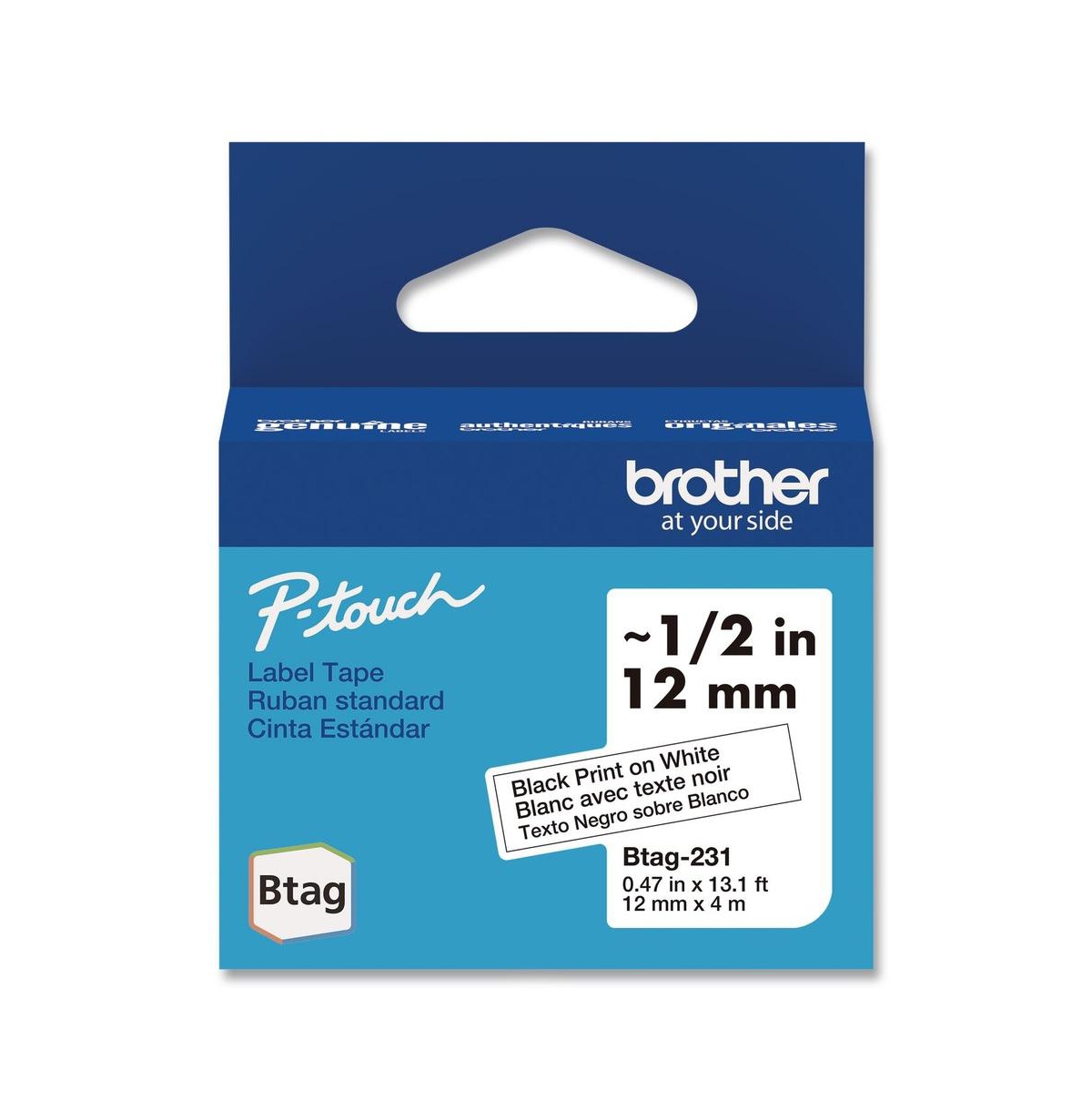 Click here for Brother P-Touch Genuine Btag Label Tapes - White prices