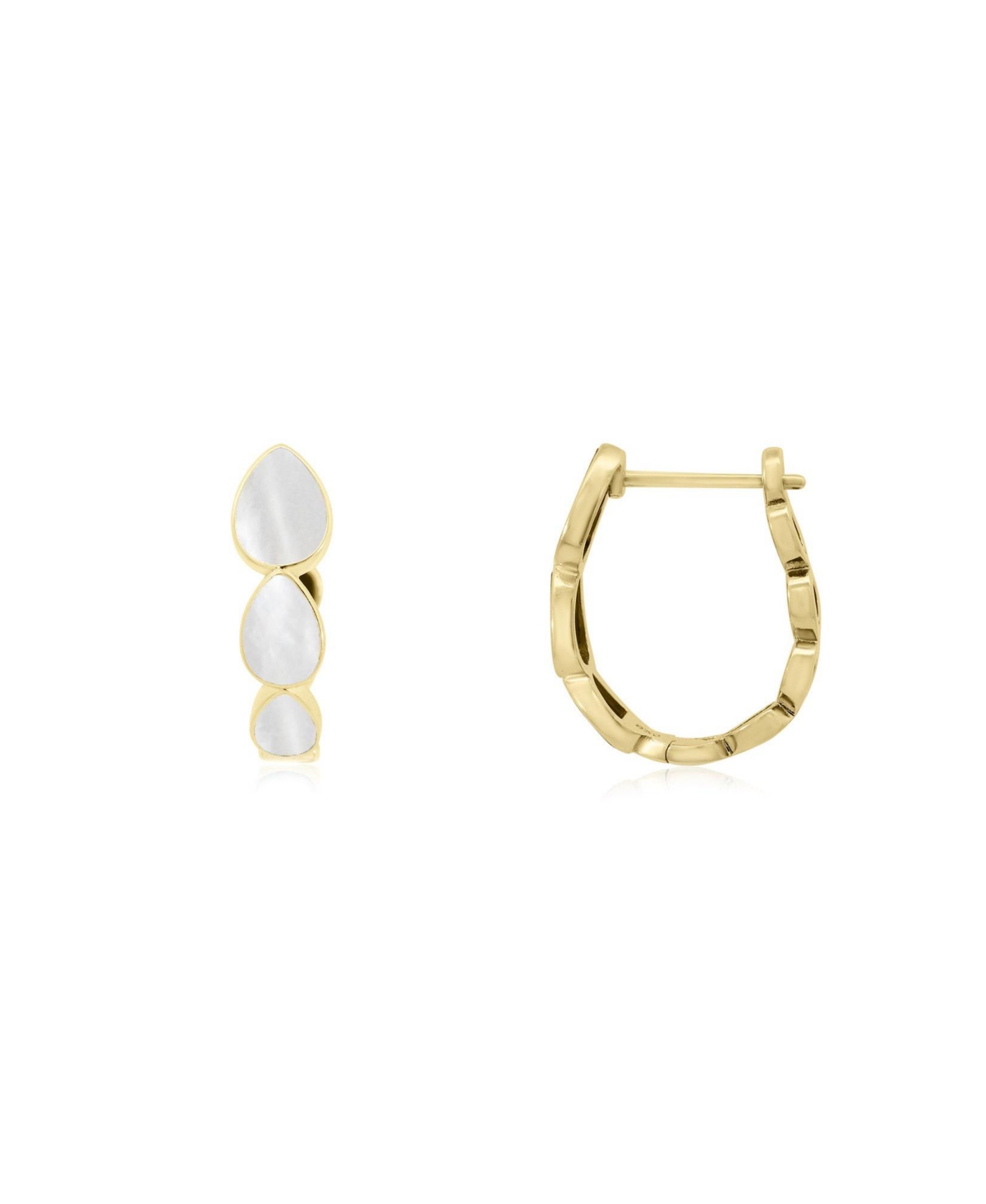 Click here for The Lovery Mother of Pearl Inside Out Hoop Earring... prices