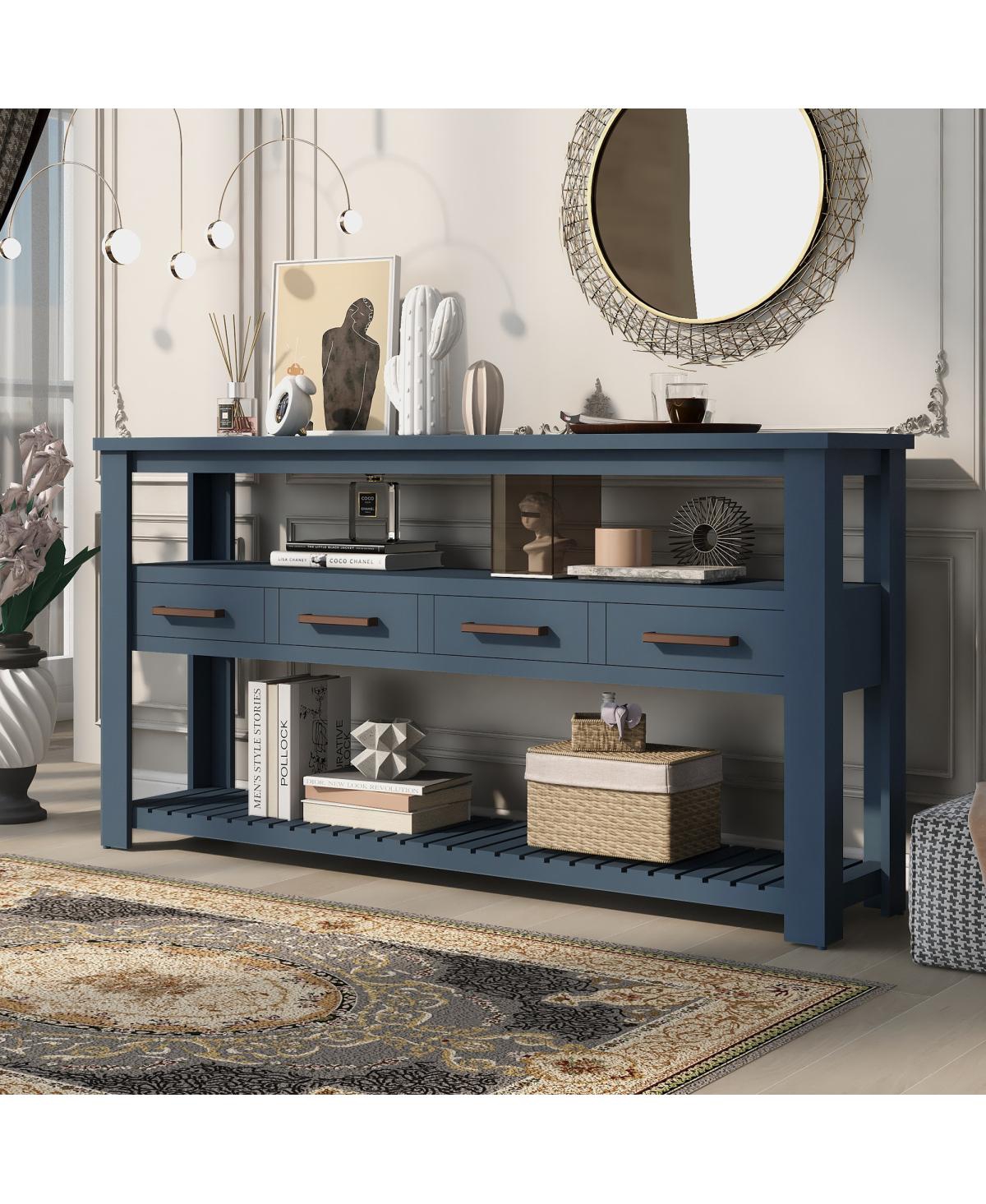 Click here for Streamdale Furniture 61.5 Large 4-Drawer Console T... prices