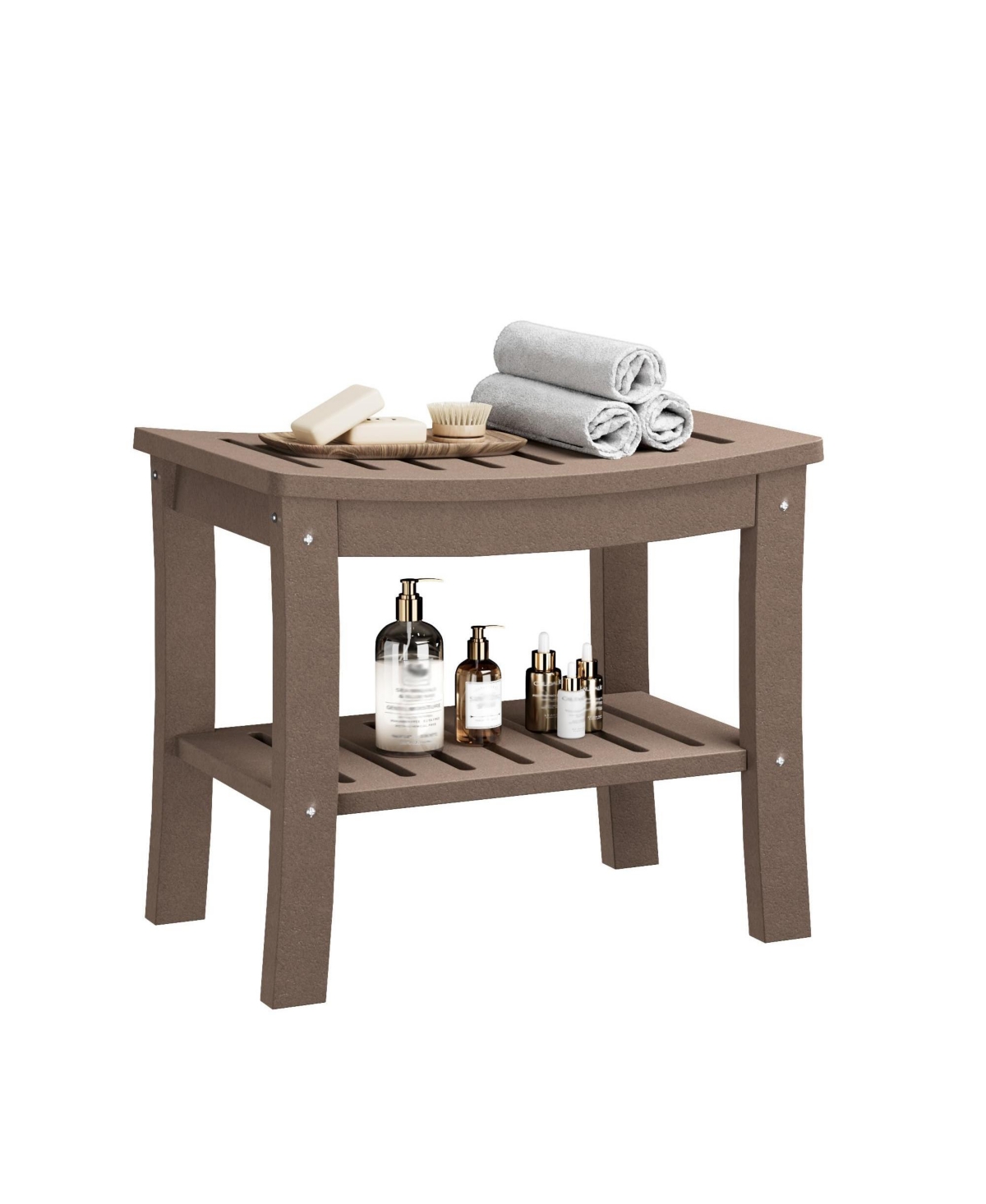 Click here for homfan Hdpe Waterproof Shower Bench with Storage S... prices