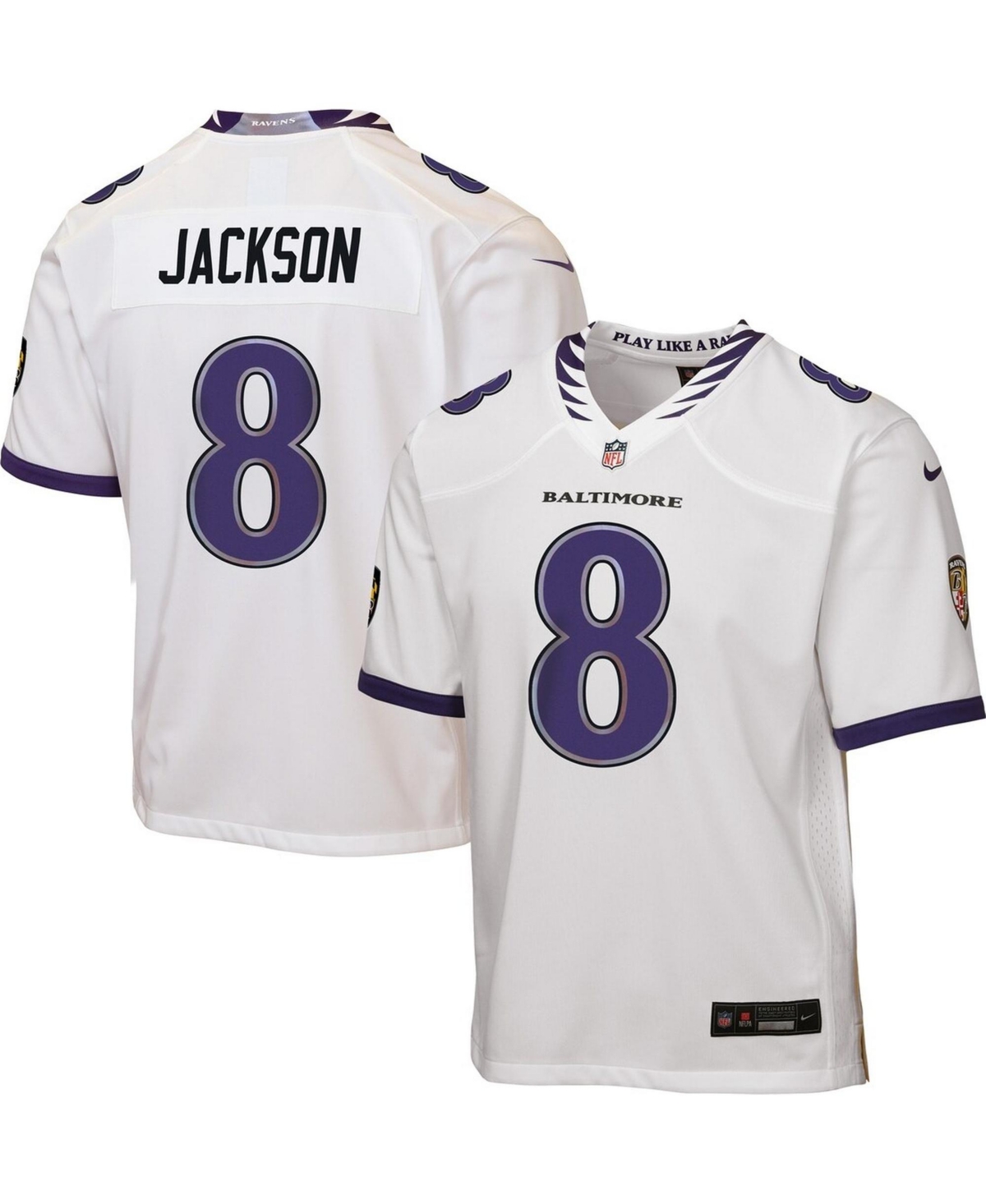 Click here for Nike Big Boys and Girls Lamar Jackson White Baltim... prices
