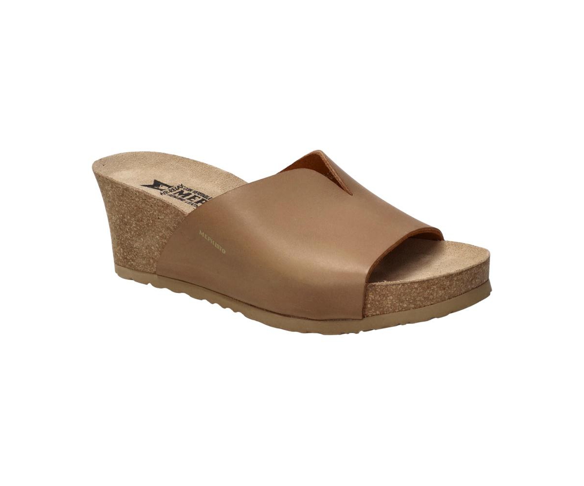 Click here for Mephisto Womens Lisane Wedge Slide - Camel - Camel prices