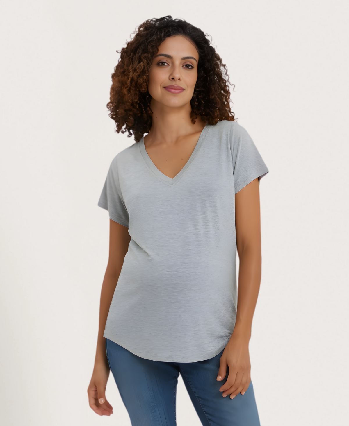 Click here for Nom Maternity Maternity The Nursing Tee - Grey prices