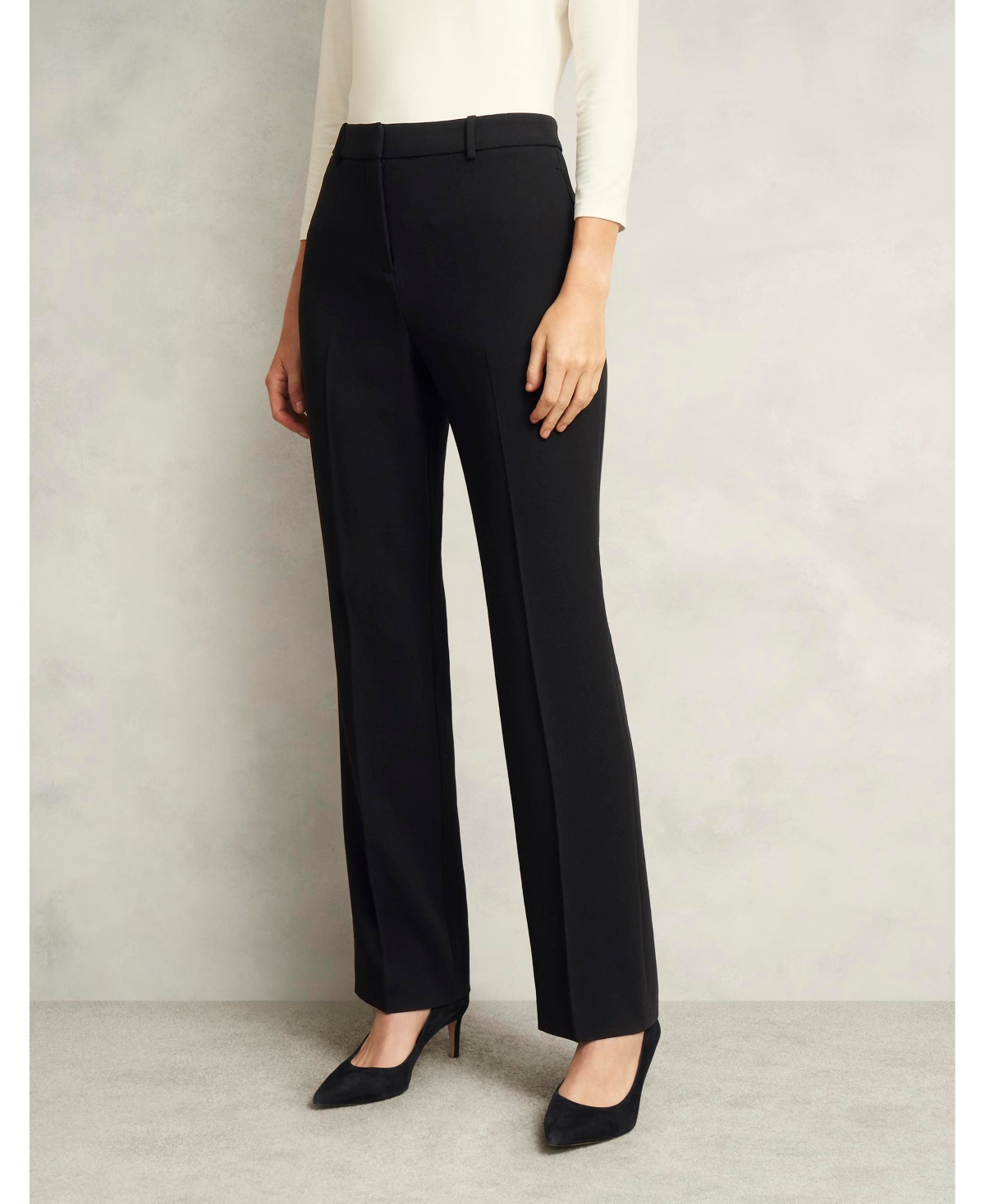 Click here for Hobbs London Womens Rae Straight Trouser - Black prices